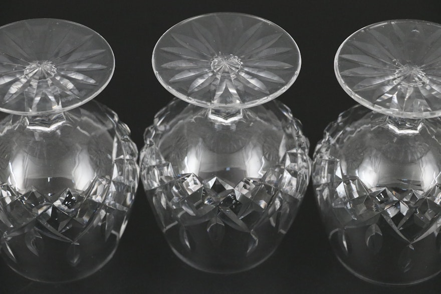 Waterford Lismore Crystal Brandy Decanter And Brandy Glasses Ebth