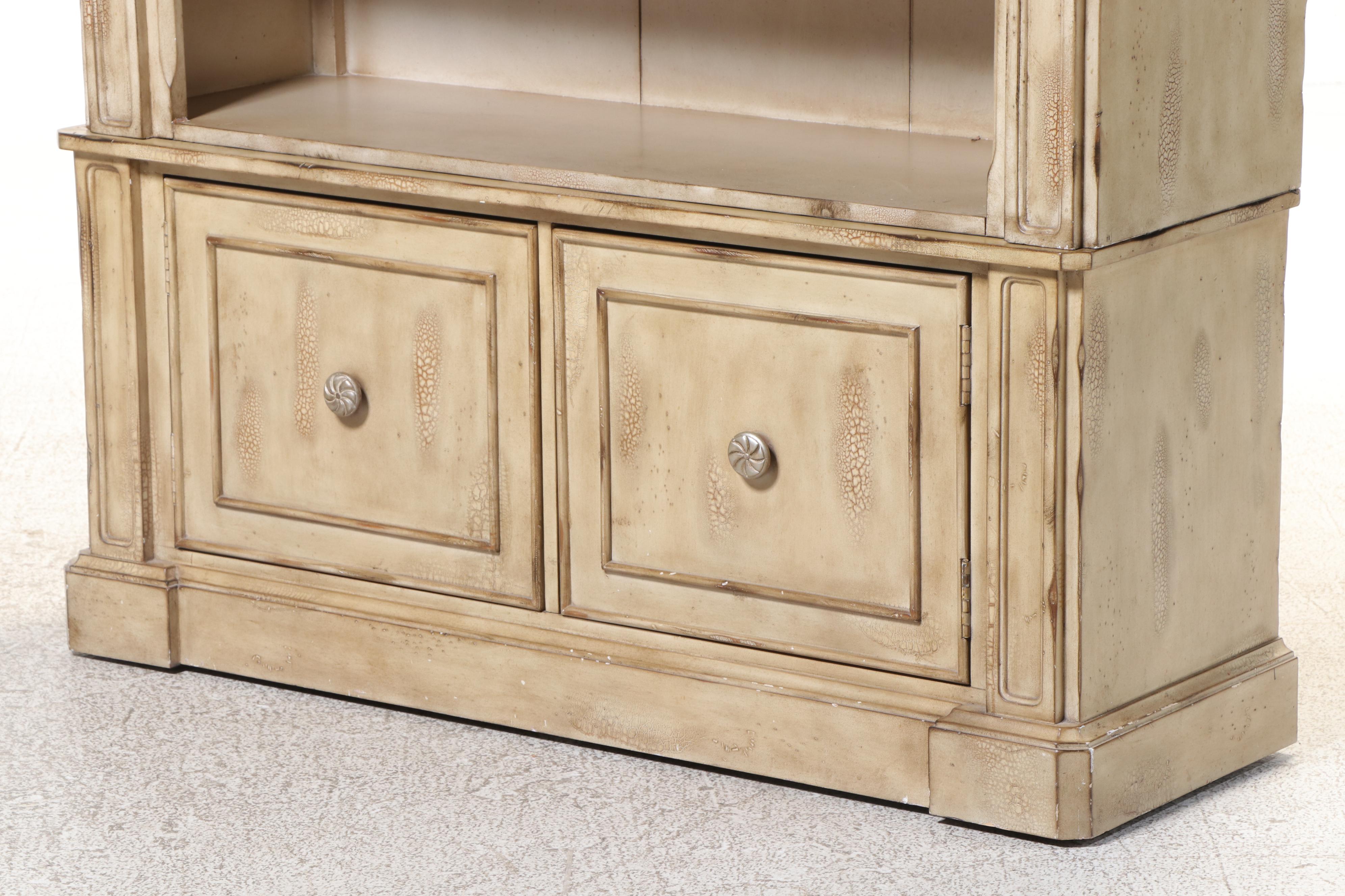 Baroque Style Painted Wood Bookcase Cabinet | EBTH