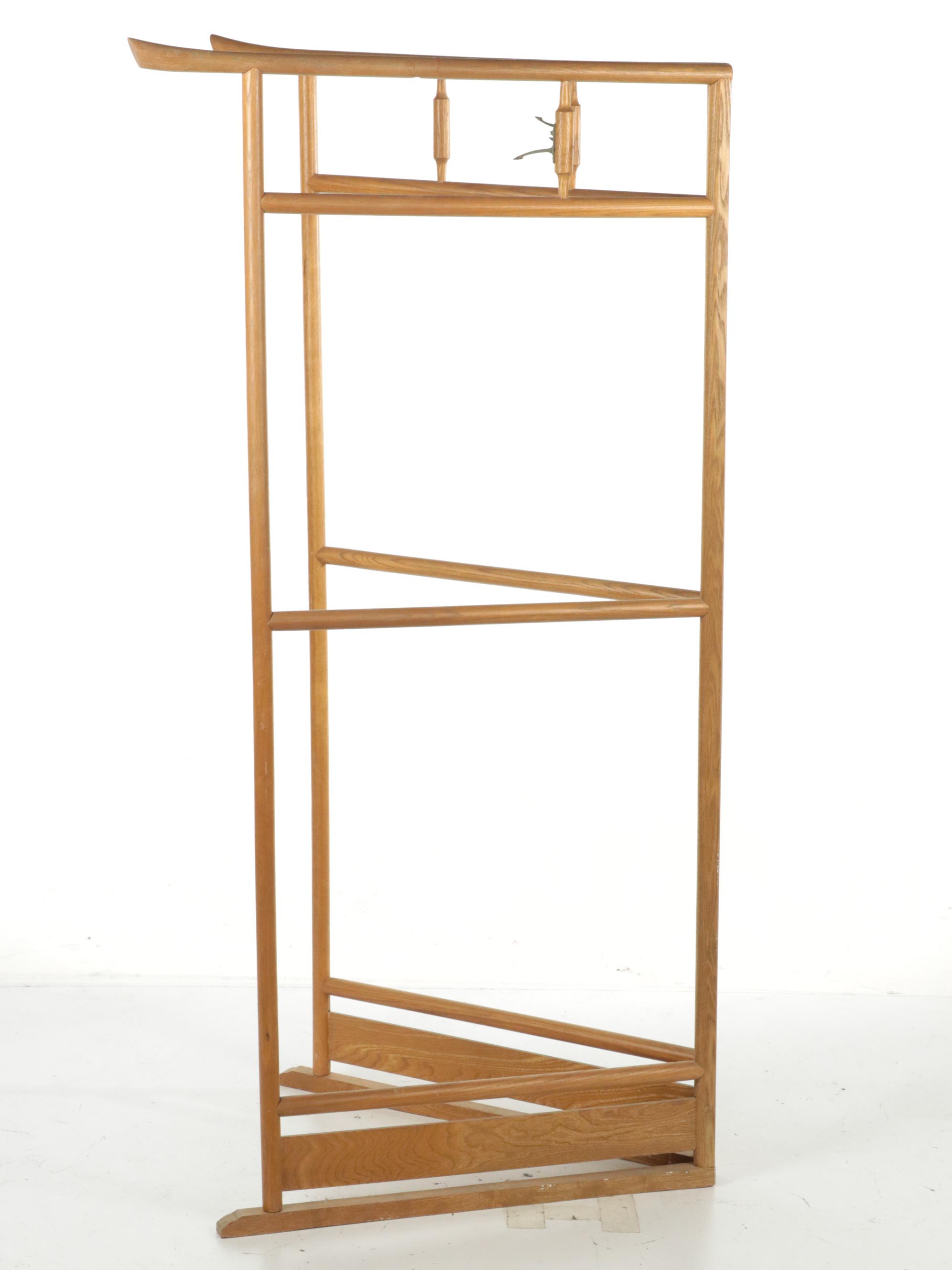 Japanese Haori with Folding Kimono Display Wooden Rack | EBTH