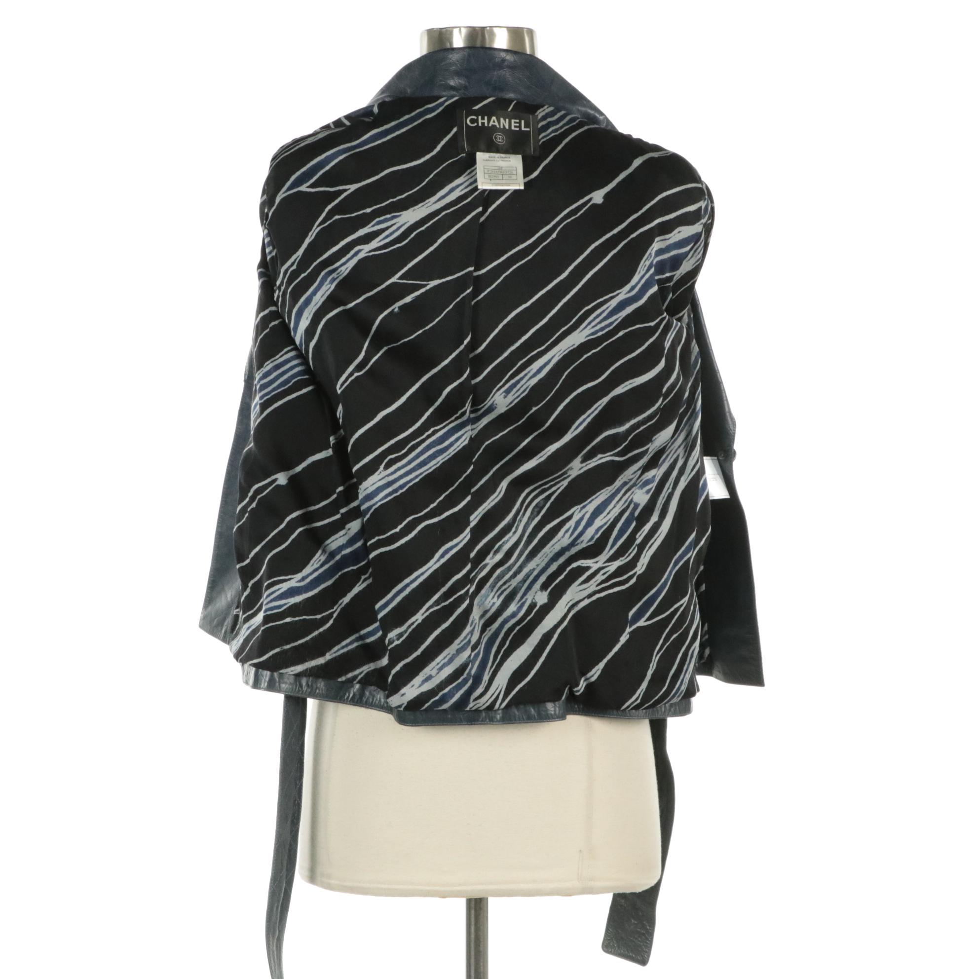 Chanel Blue Leather Jacket From the 2006 Spring Collection | EBTH