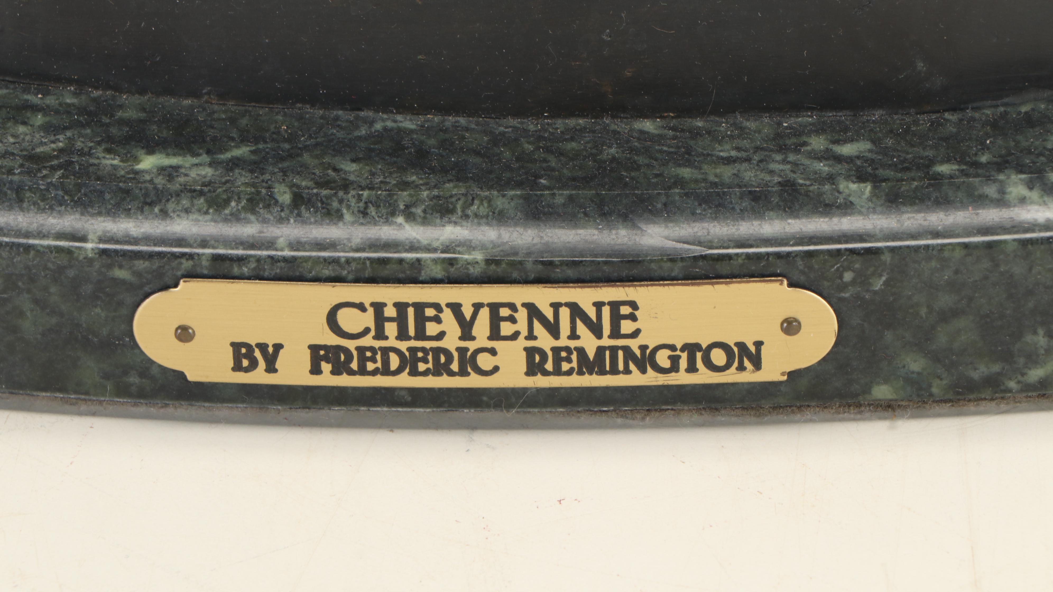 Patinated Cast Metal Sculpture "Cheyenne" After Frederic Remington | EBTH