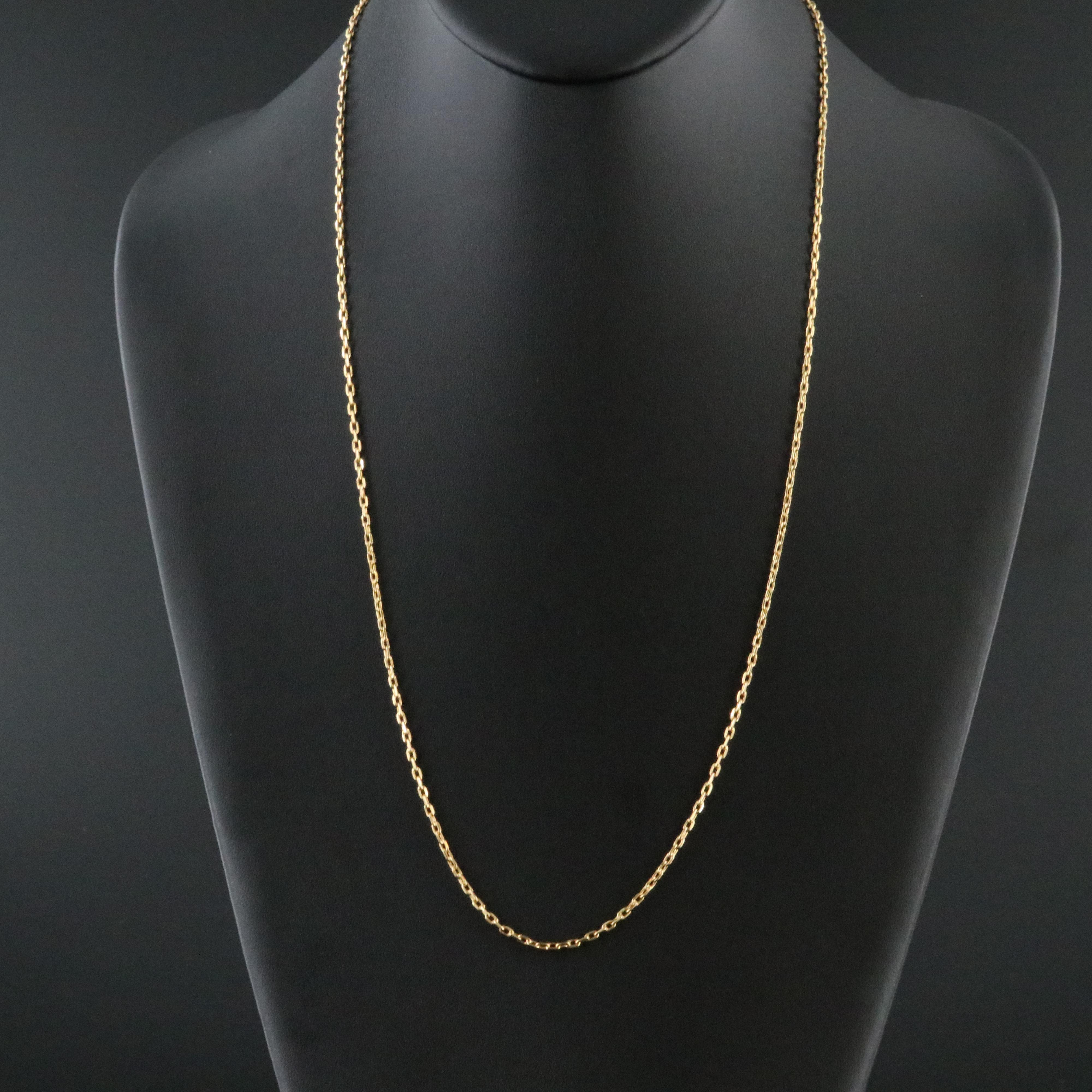 18K Cable Chain Necklace | EBTH