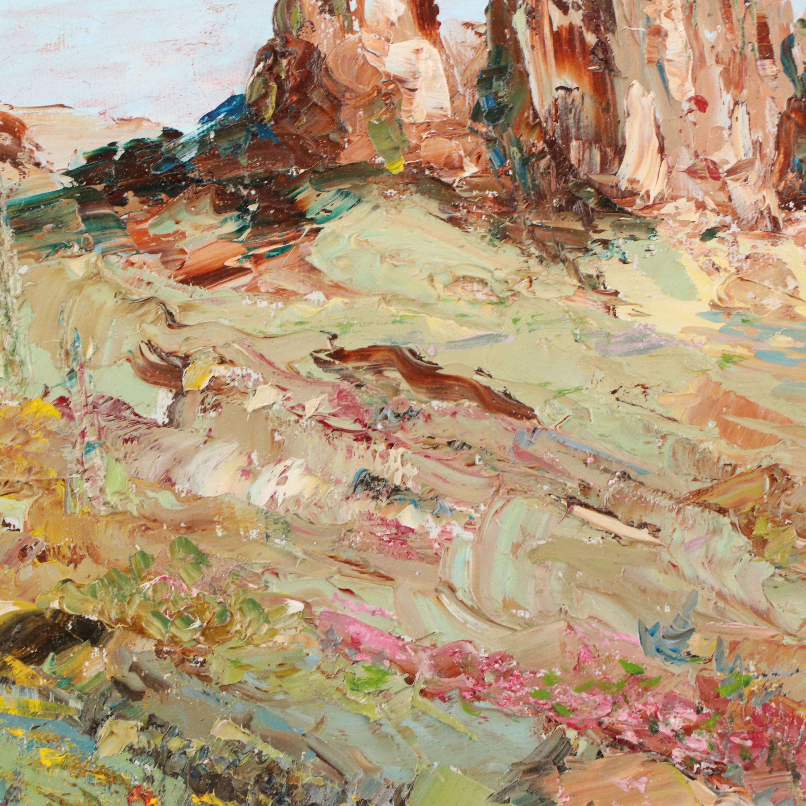 Arlene Klucas Impressionist Style Oil Painting "Pear Mesa" | EBTH