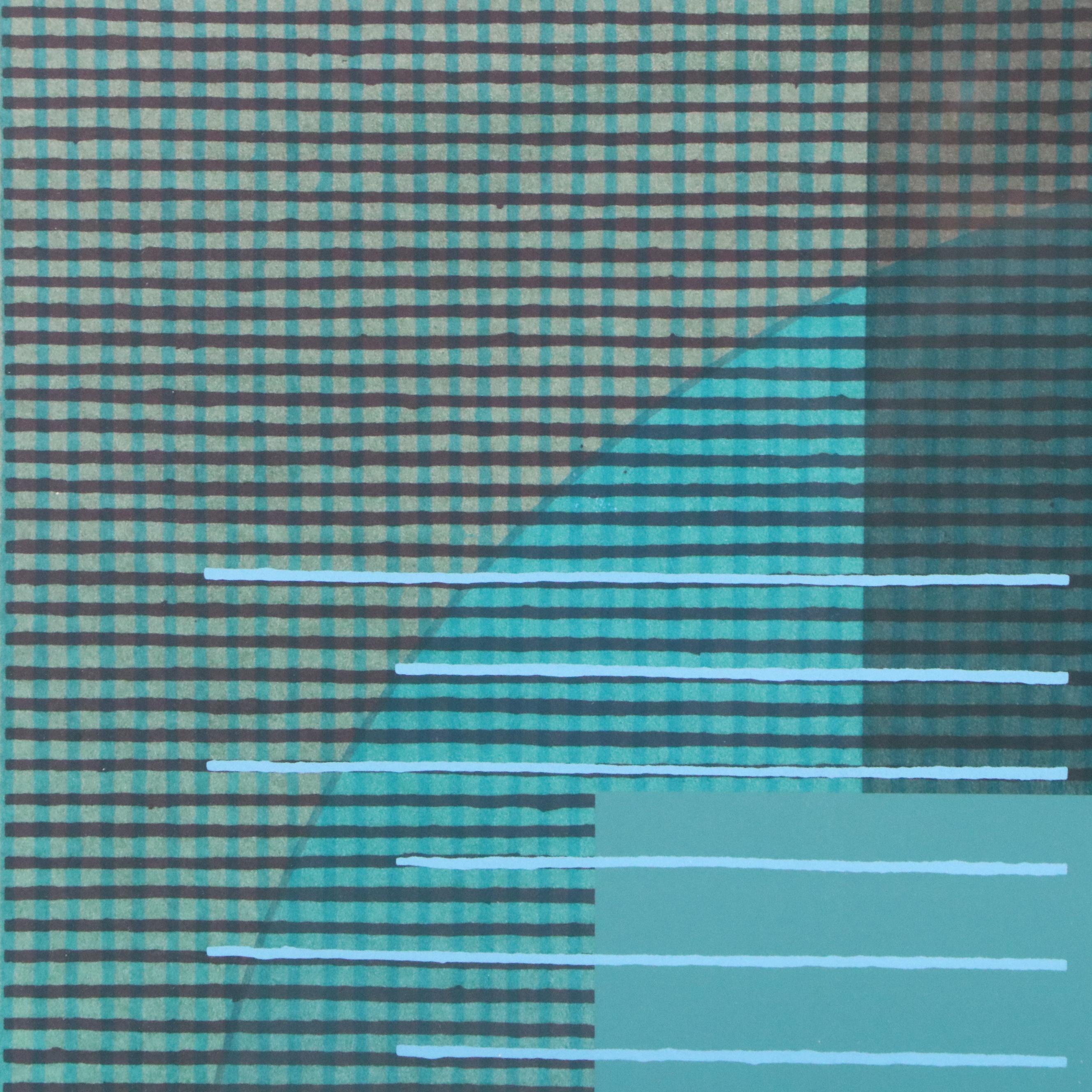 Frank Rowland Abstract Serigraph "Jade Chevron I" | EBTH