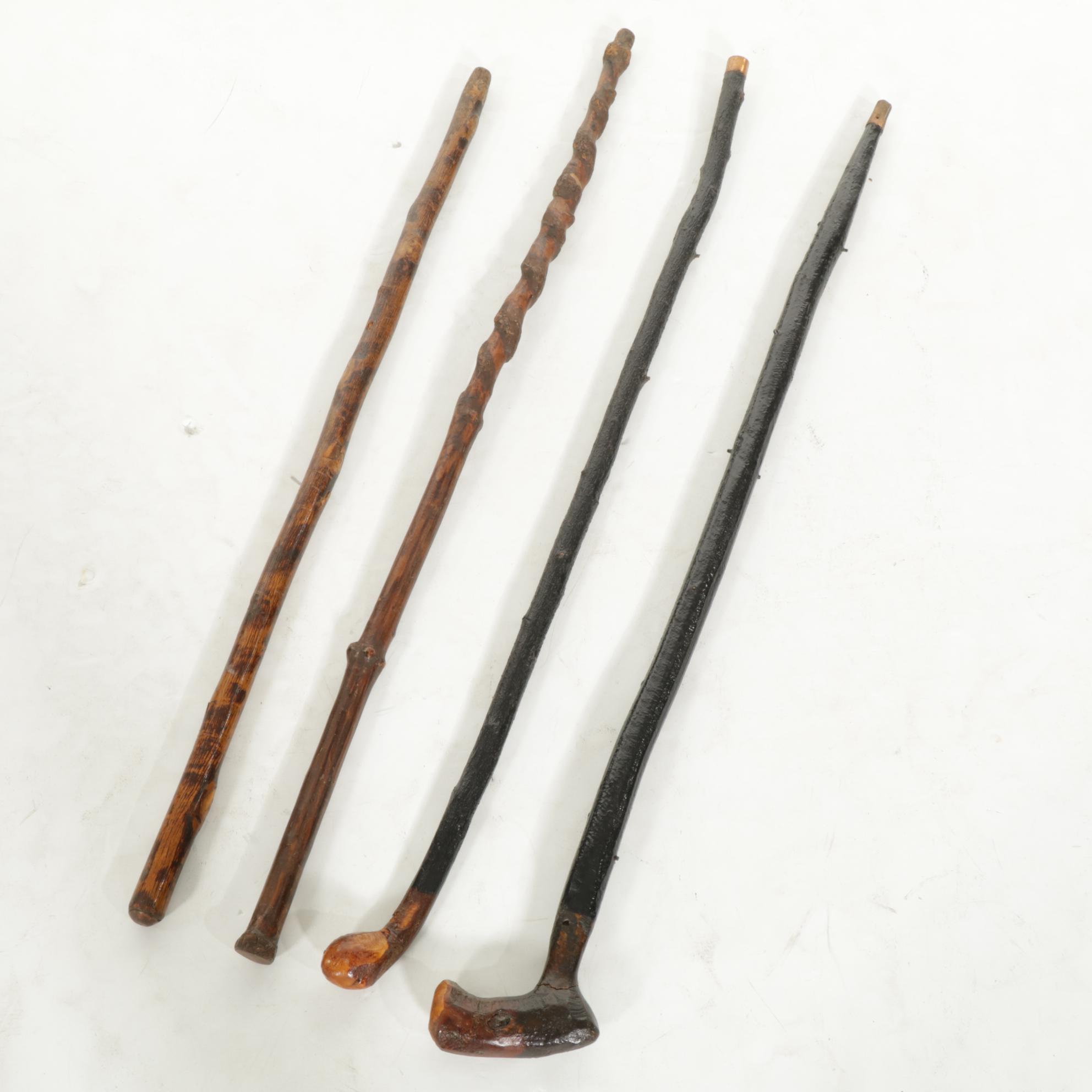 Hardwood Cane with Shillelagh and Walking Sticks | EBTH
