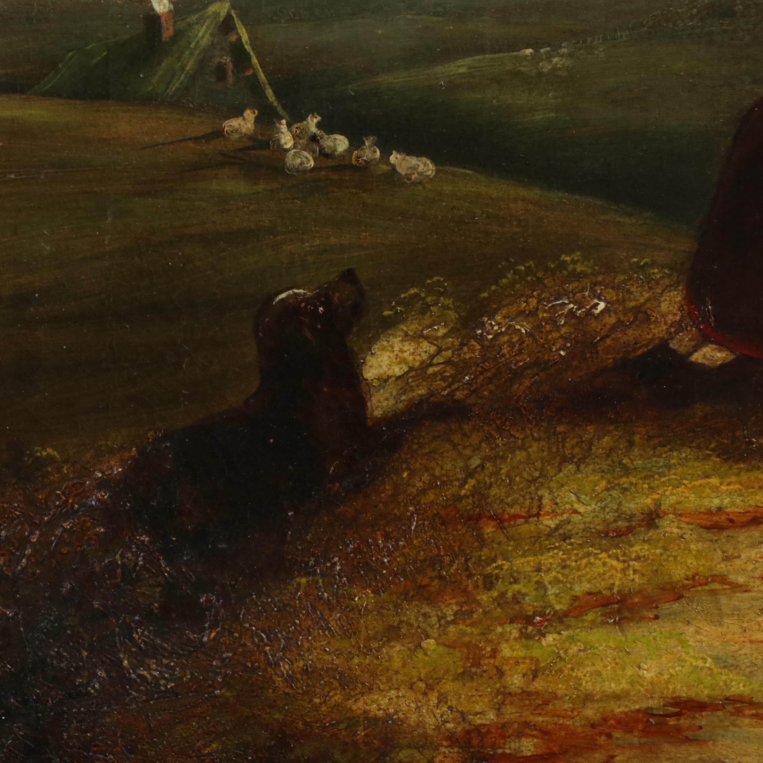 Jules Charles Theodore Dubois Oil Painting "Rustic Lovers," 19th ...