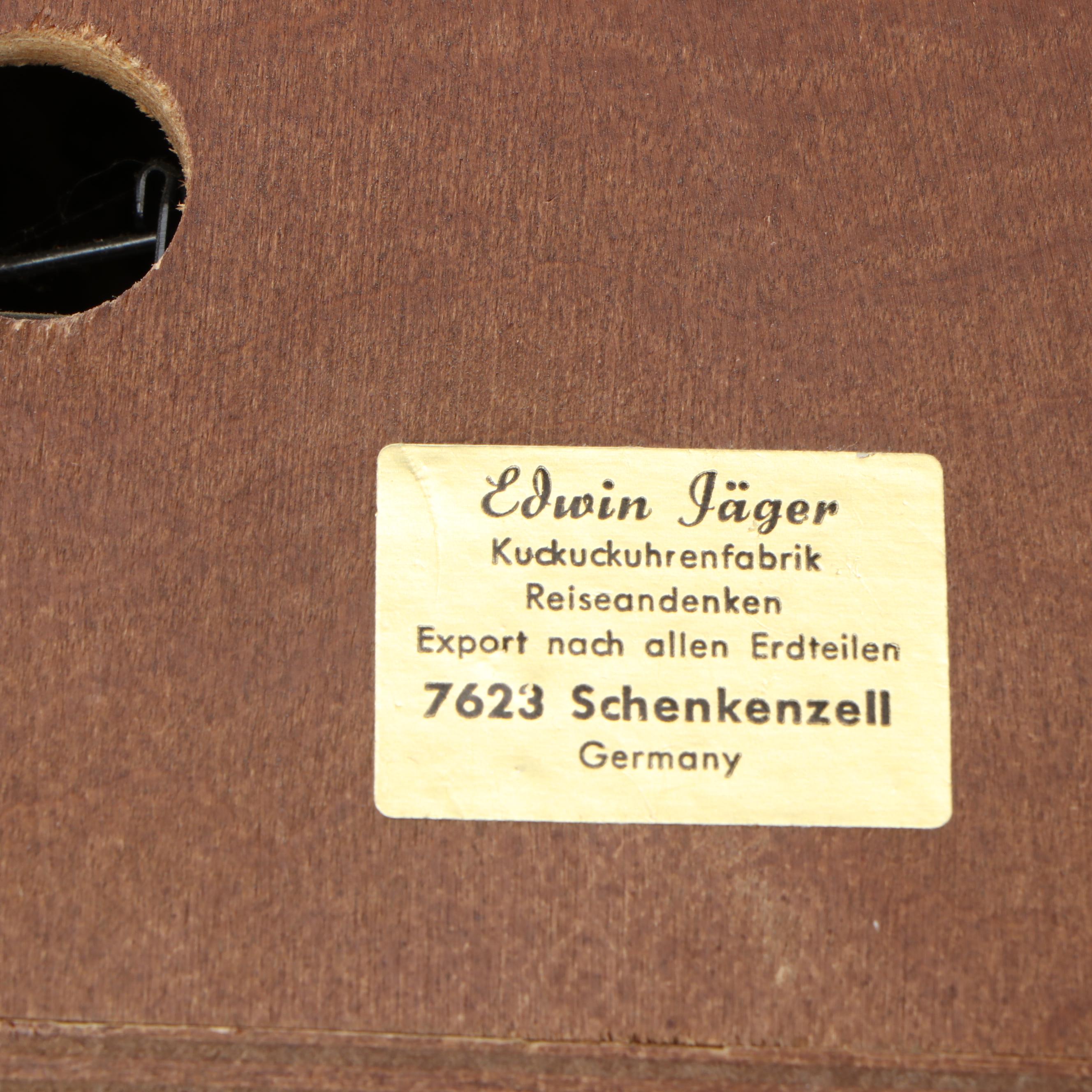 Edwin Jager German Black Forest Style Traditional Cuckoo Clock | EBTH