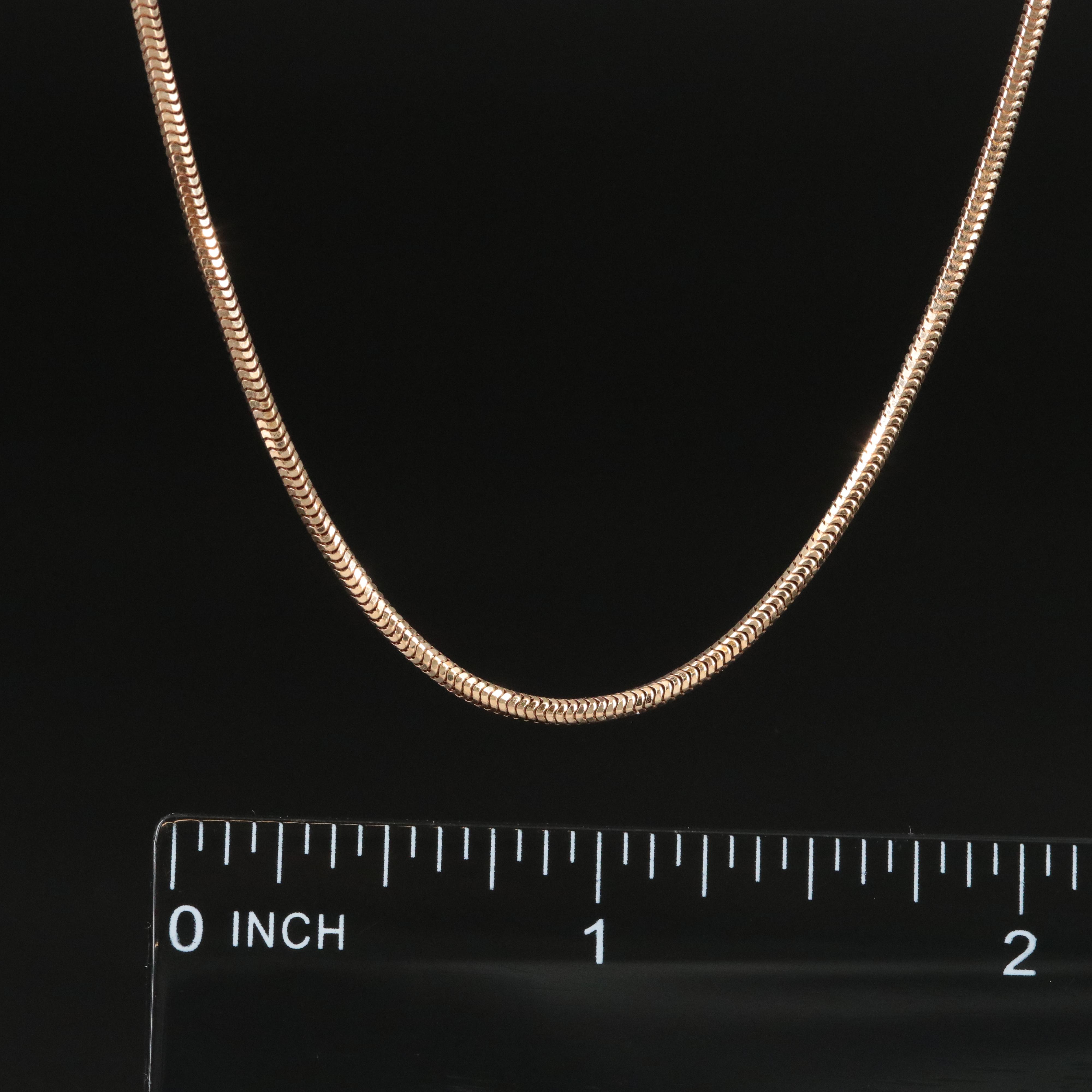 Italian 14K Snake Chain Necklace | EBTH