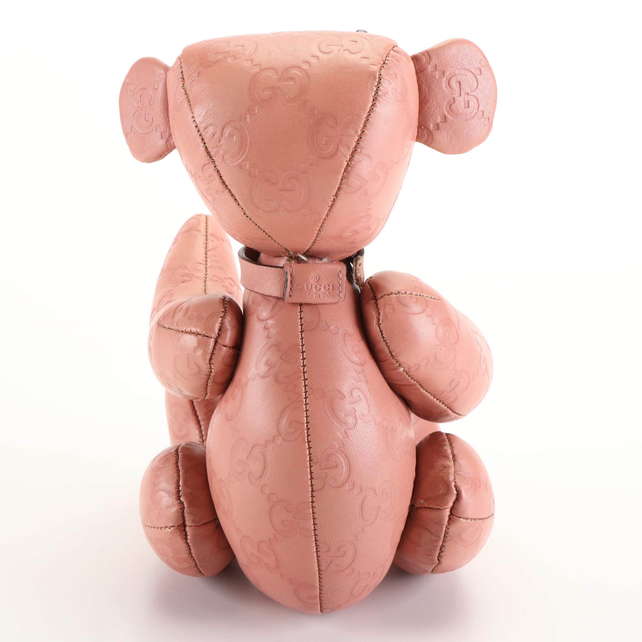 Gucci Teddy Bear in Pink Guccissima Leather | EBTH