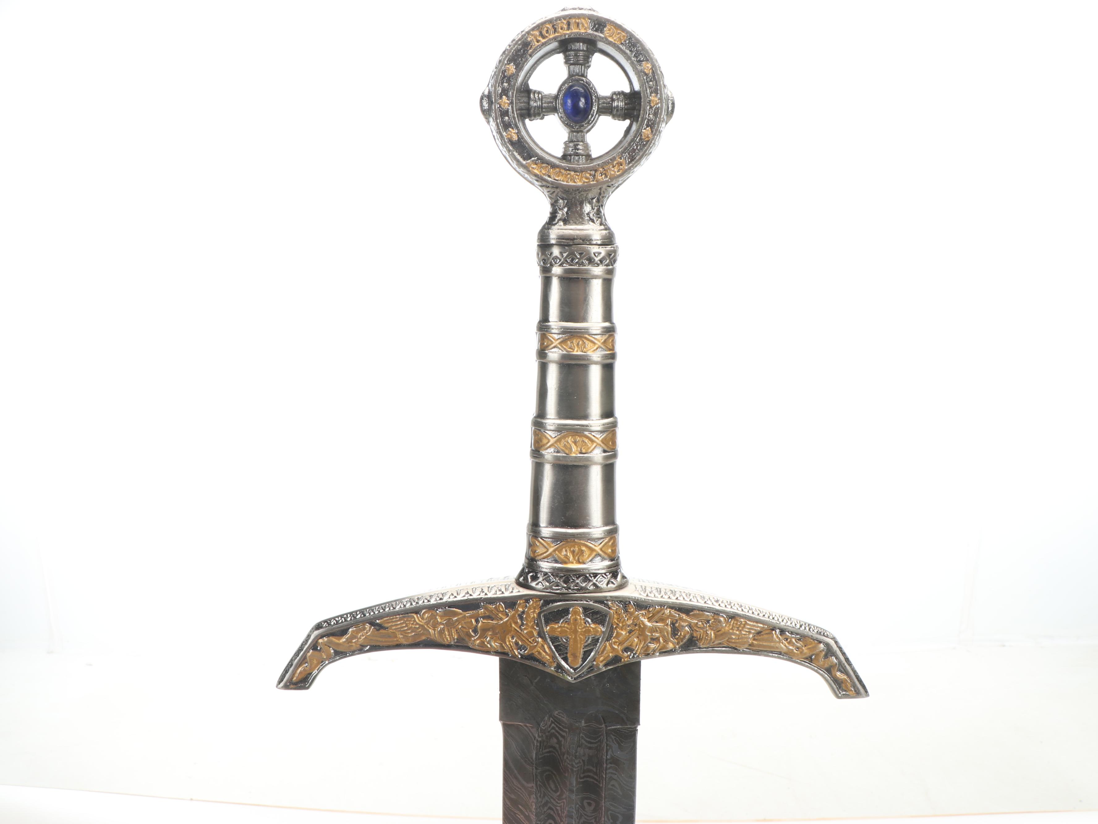 "Robin Hood" Robin of Locksley Damascus Steel Sword with Leather ...
