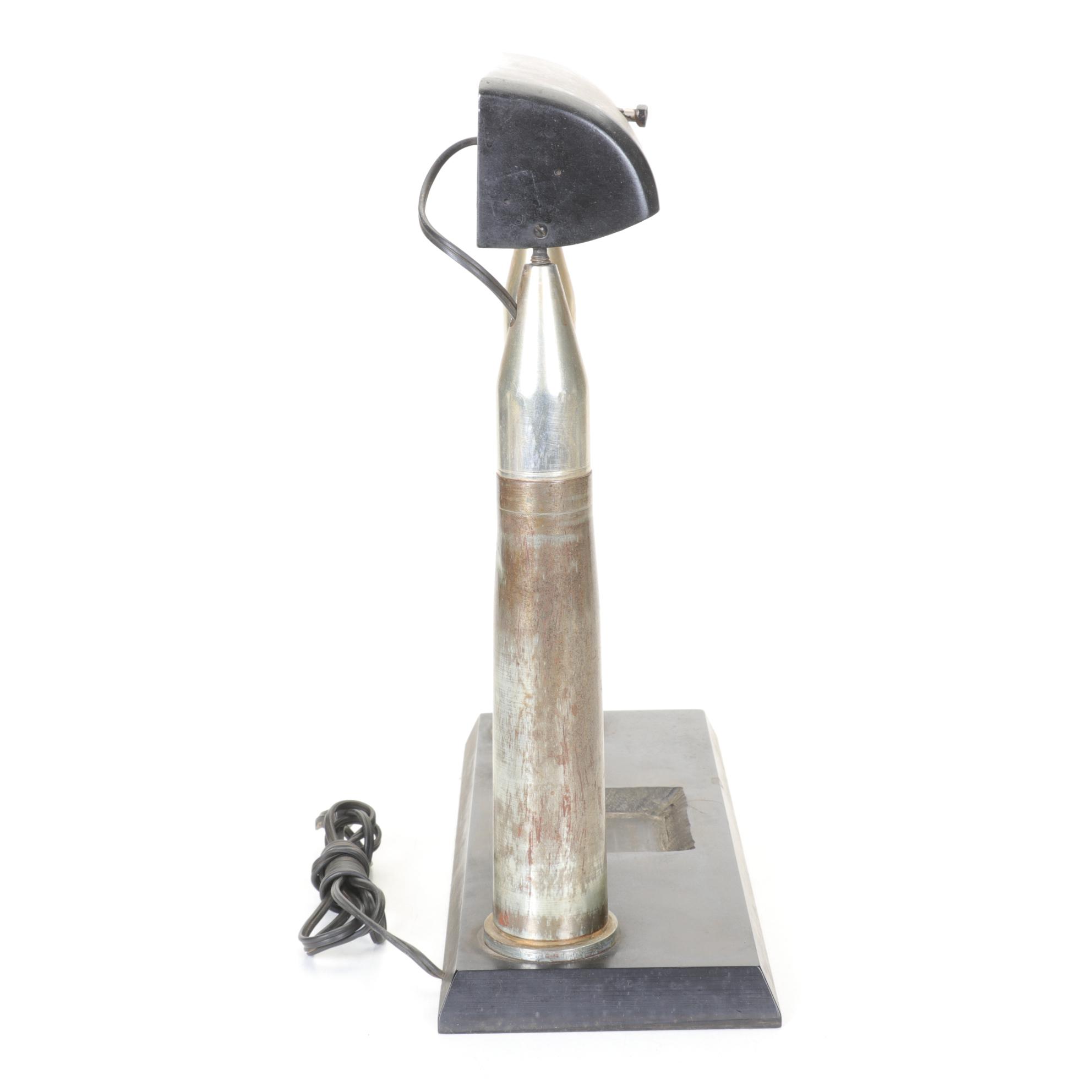 Custom-Made Ordinance Shell Desk Lamp | EBTH