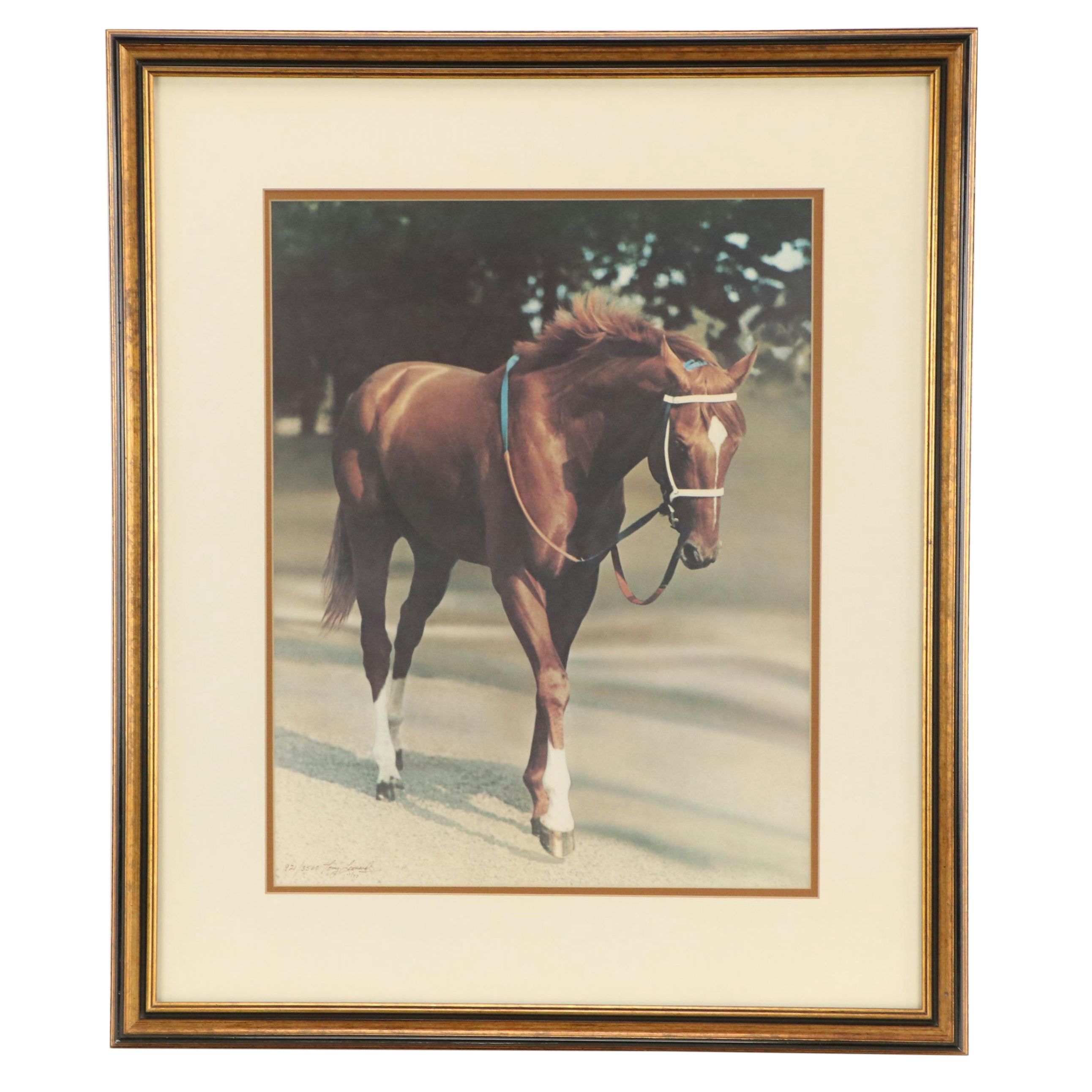 Tony Leonard Offset Lithograph "Secretariat: At the Belmont," 1973 | EBTH