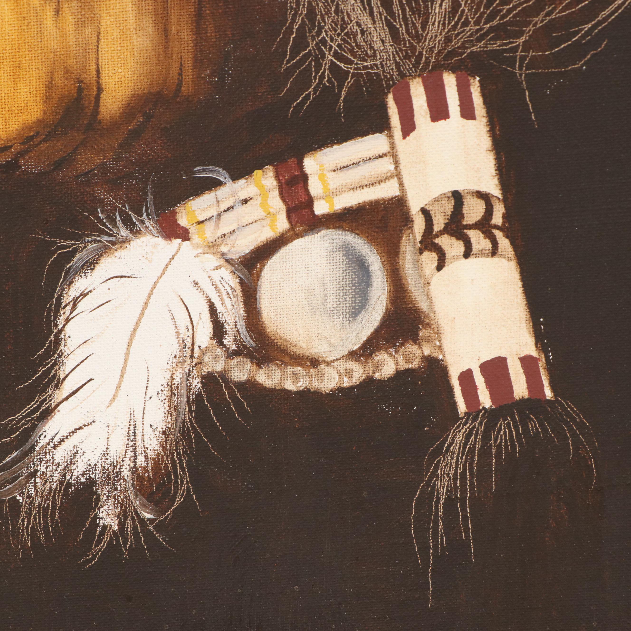 Cameron Blagg Acrylic Painting "Plains Portrait," 1975 | EBTH