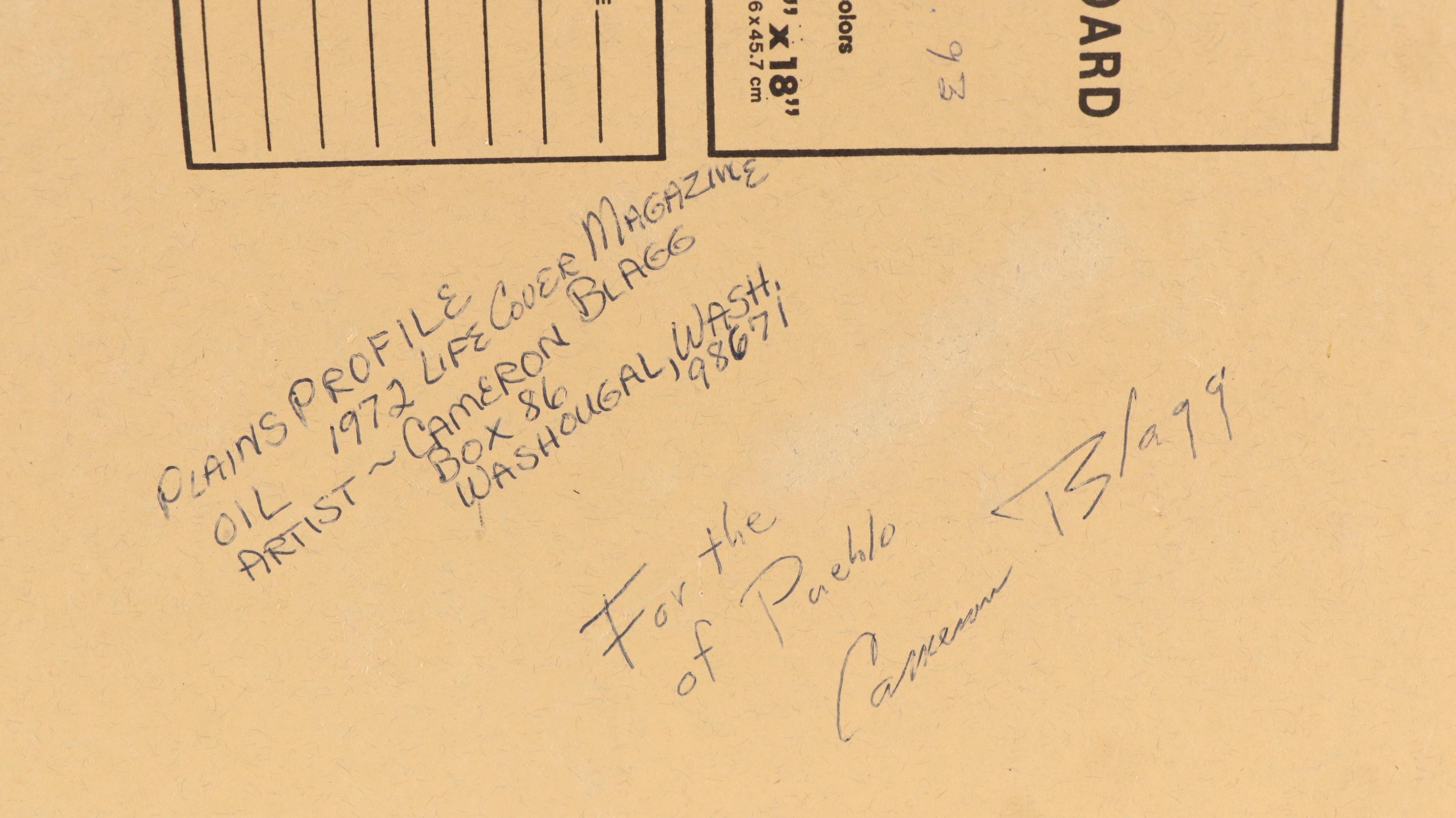 Cameron Blagg Acrylic Painting "Plains Portrait," 1975 | EBTH