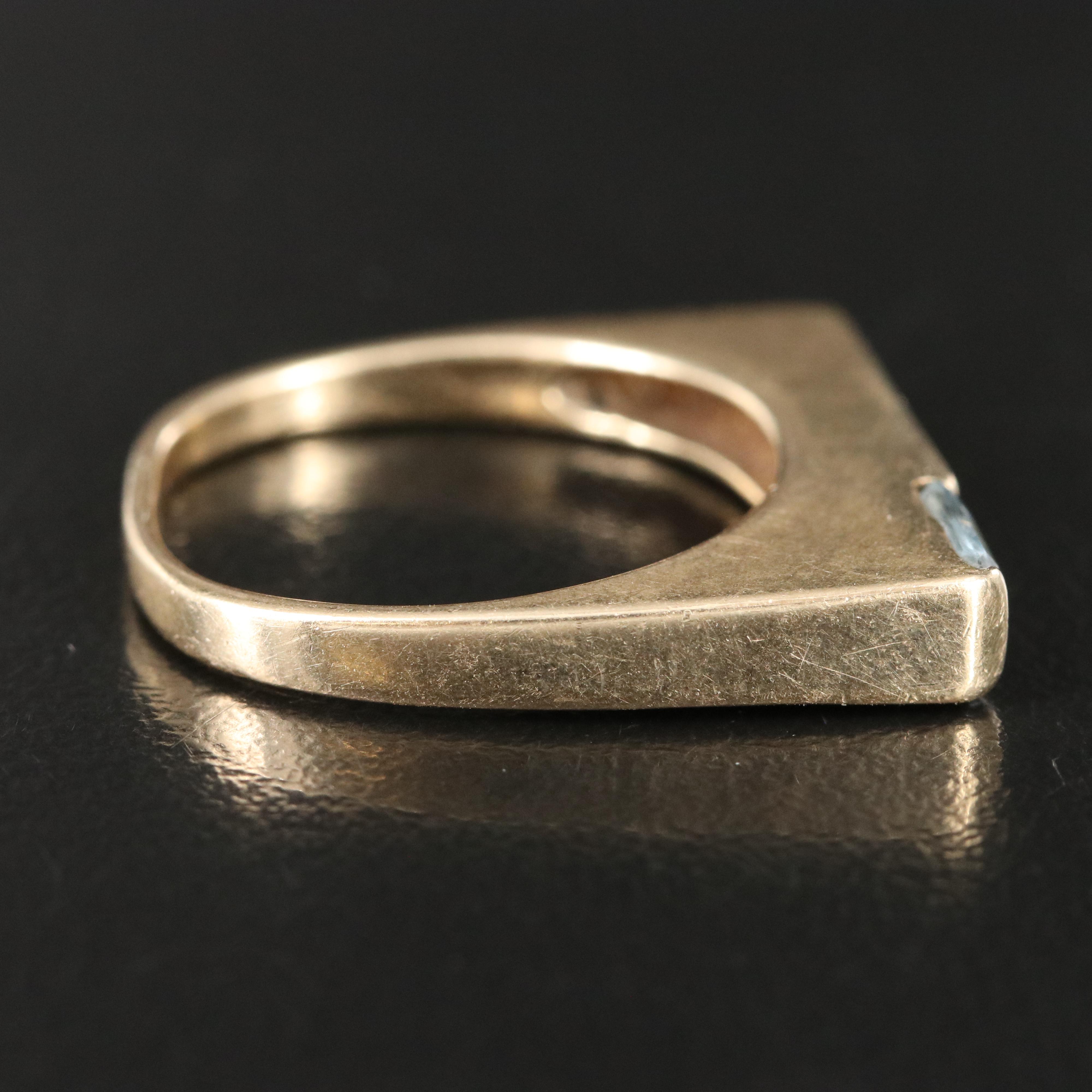 Sterling Asymmetrical Stacking Topaz Ring | EBTH