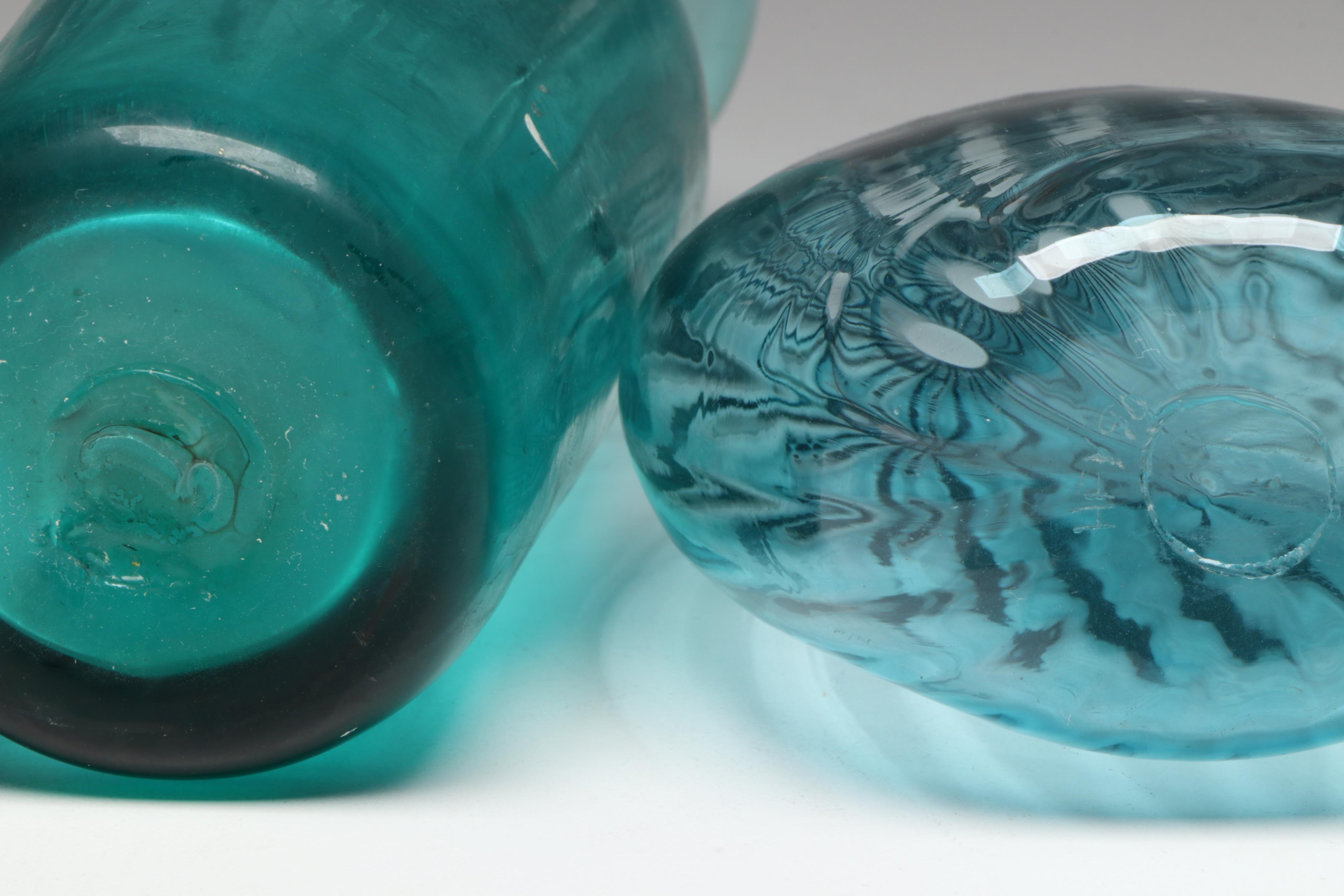 Hand-Blown Spiral Pattern Glass Vases, Lidded Jar and More | EBTH