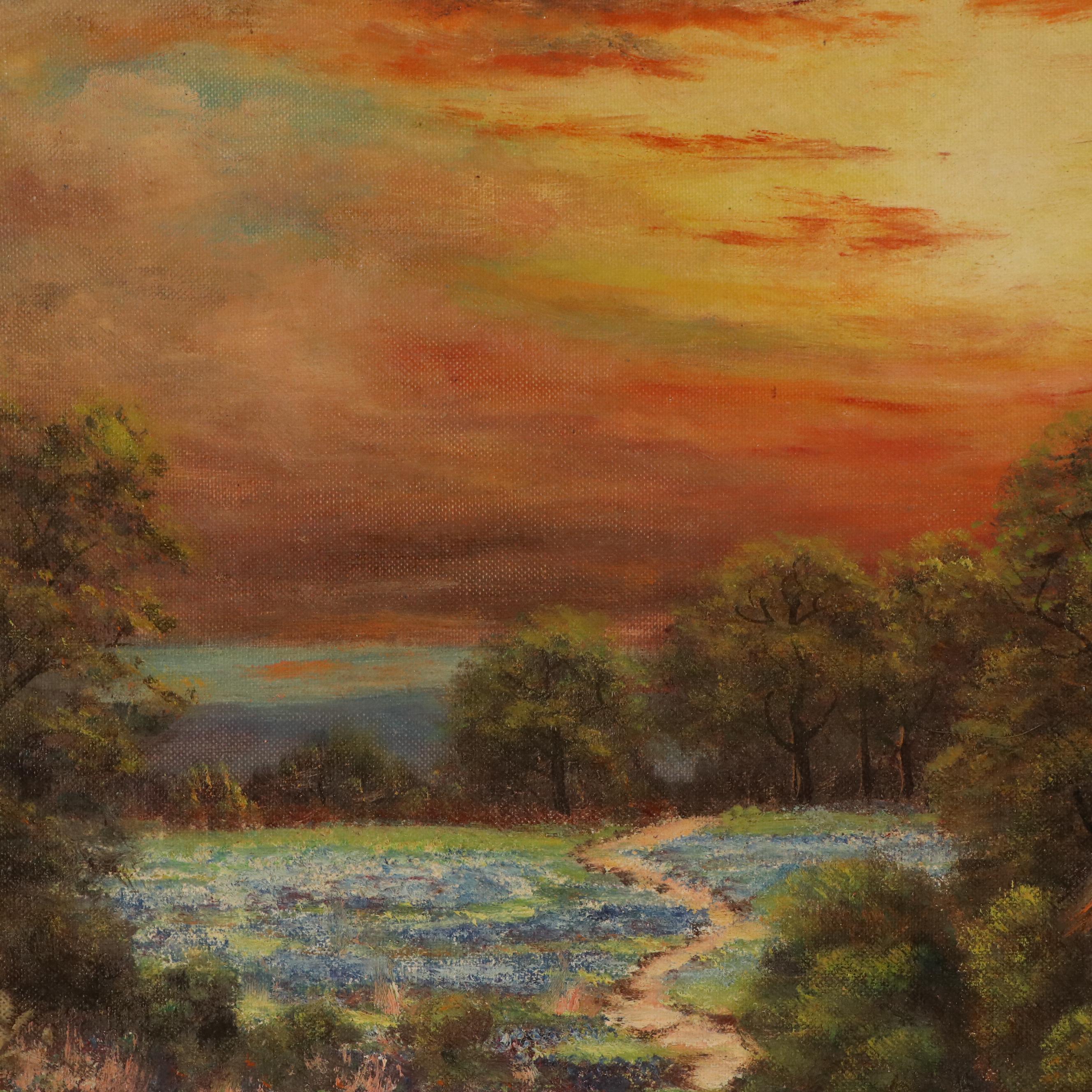 William Robert Thrasher Sunset Landscape Oil Painting, 20th Century | EBTH