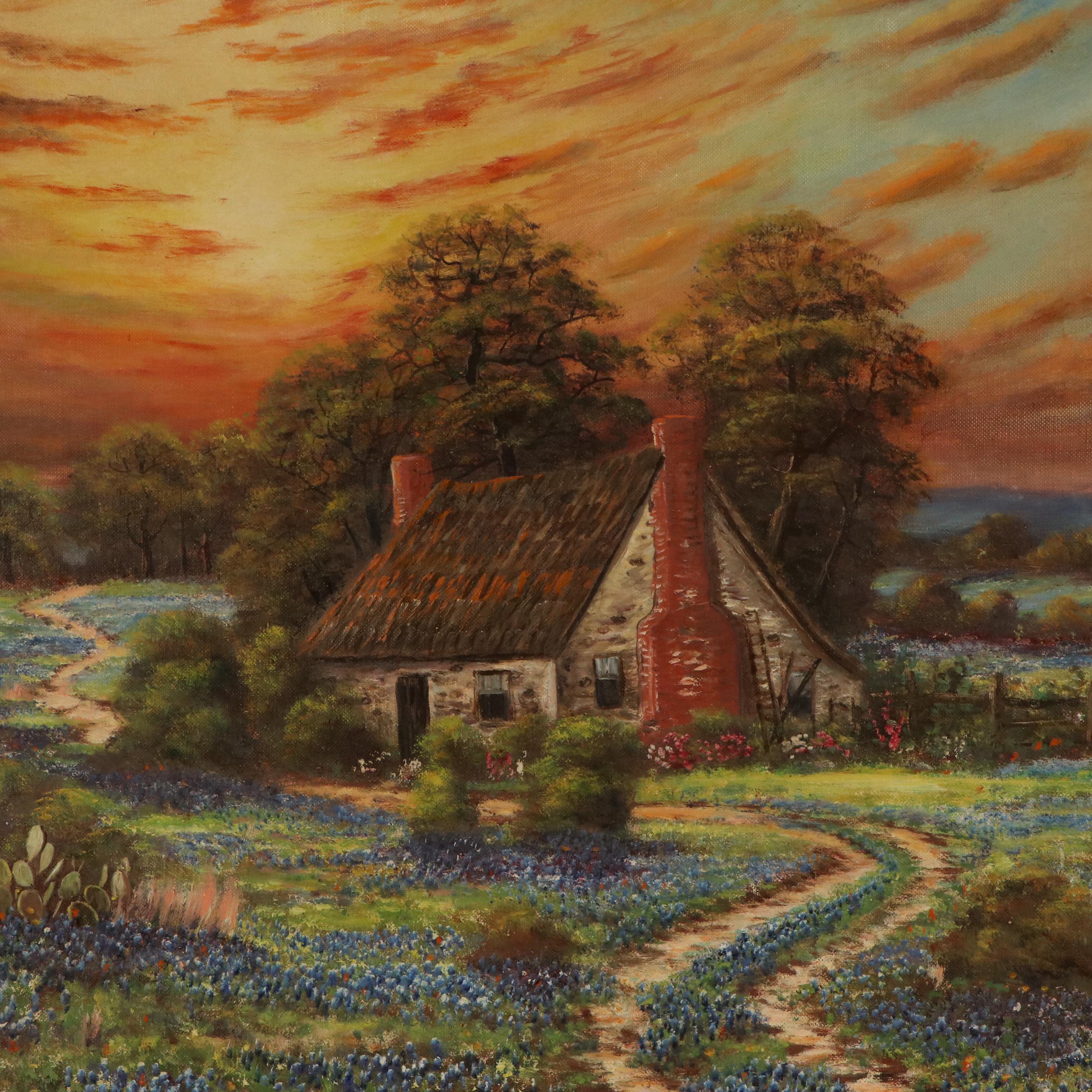 William Robert Thrasher Sunset Landscape Oil Painting, 20th Century | EBTH
