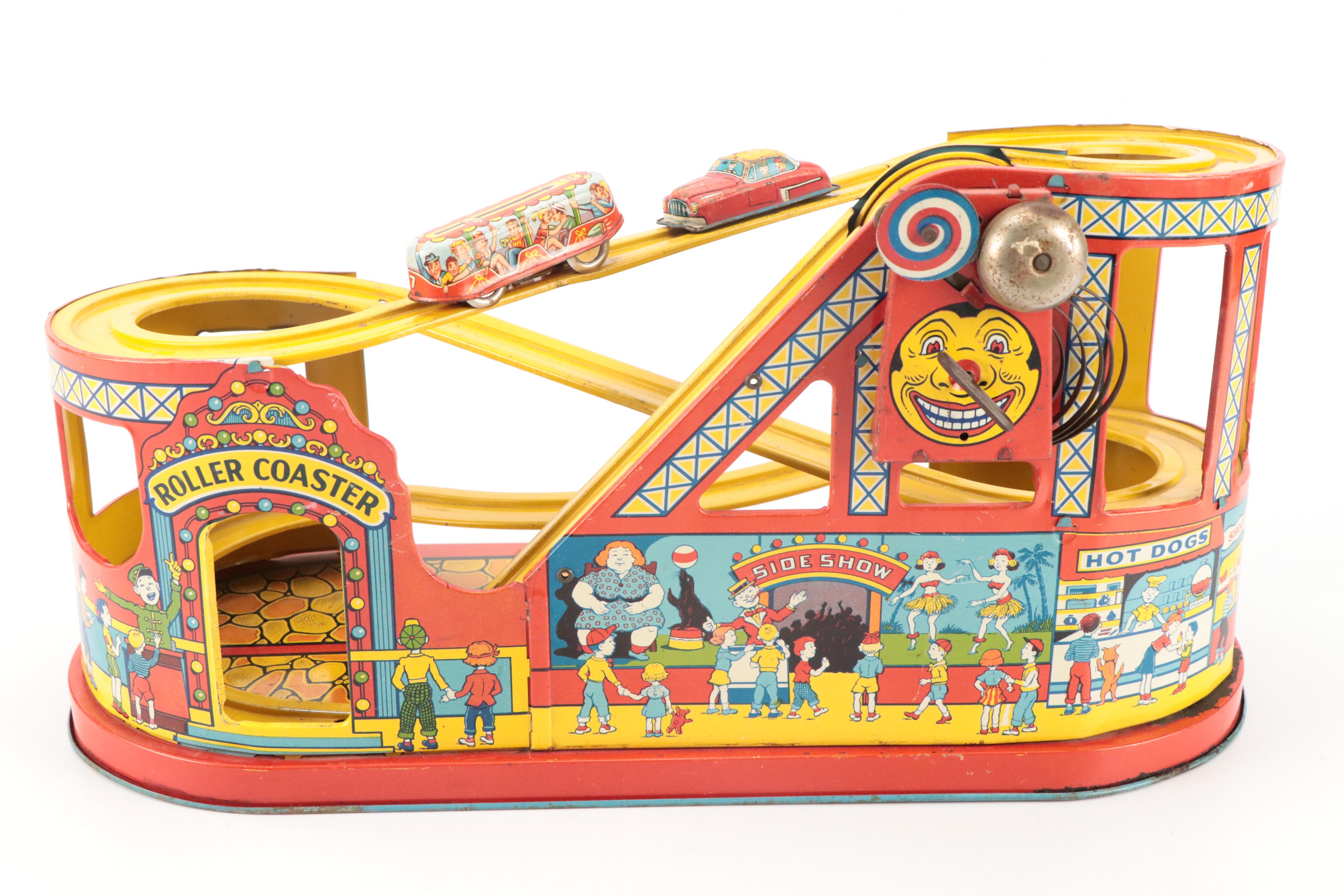 J. Chein No. 275 Wind-Up Roller Coaster, Mattel Carousel and More Toys ...