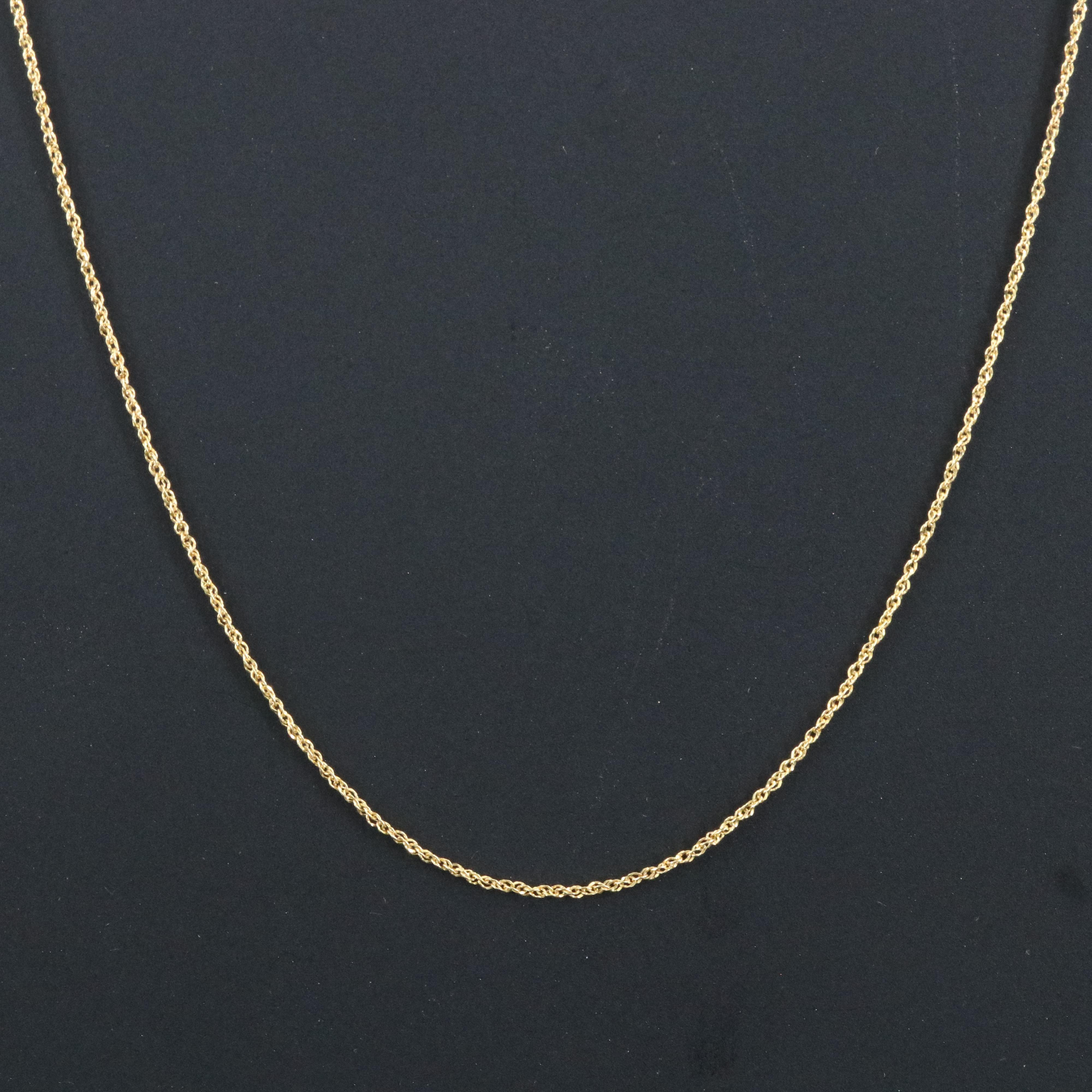 14K French Rope Chain Necklace | EBTH