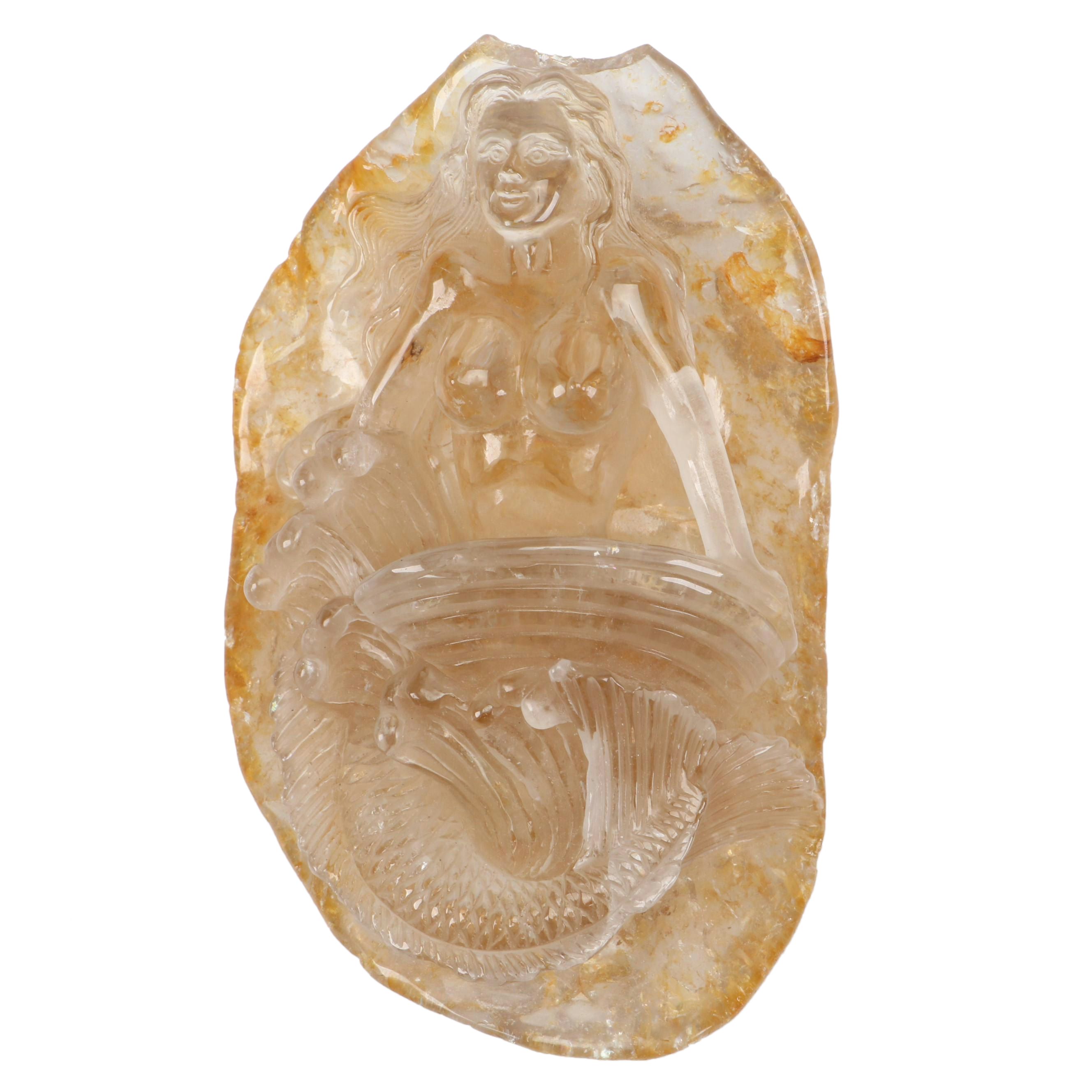 Citrine Carved Mermaid Figurehead | EBTH
