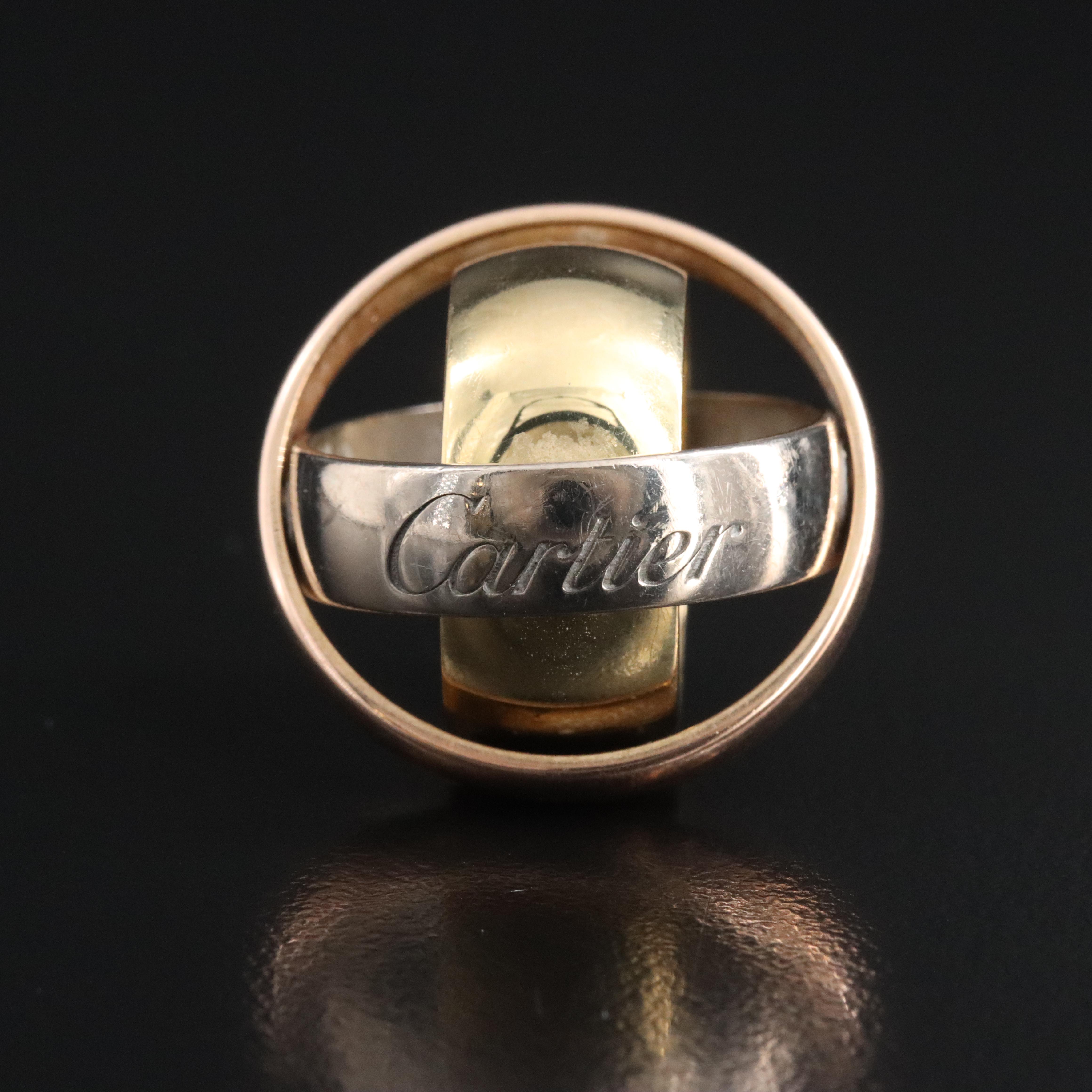 Cartier Trinity 18K Tri-Color Spinner Band Ring | EBTH