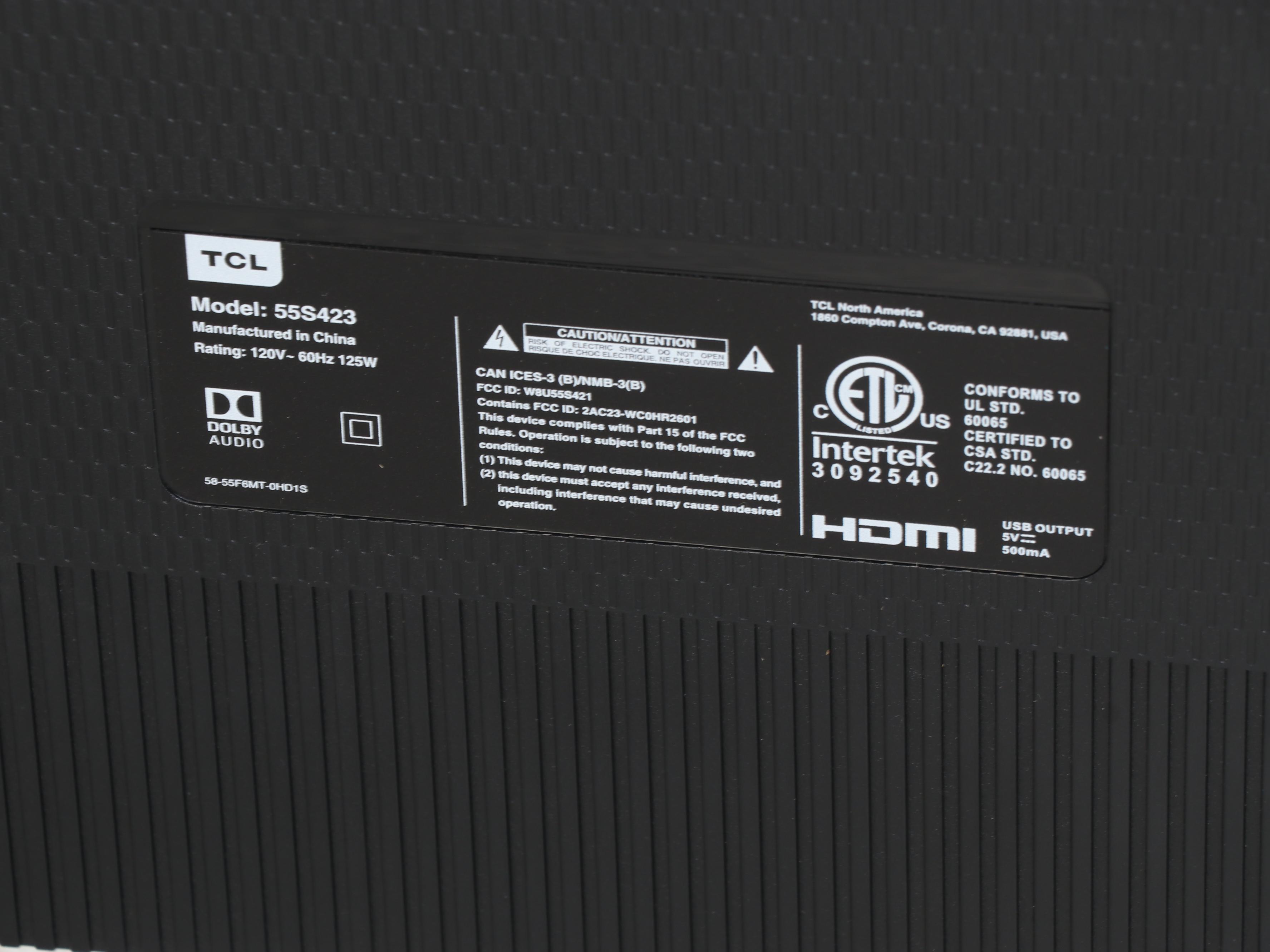 TCL 55" 4K UHD Smart Roku LED TV | EBTH