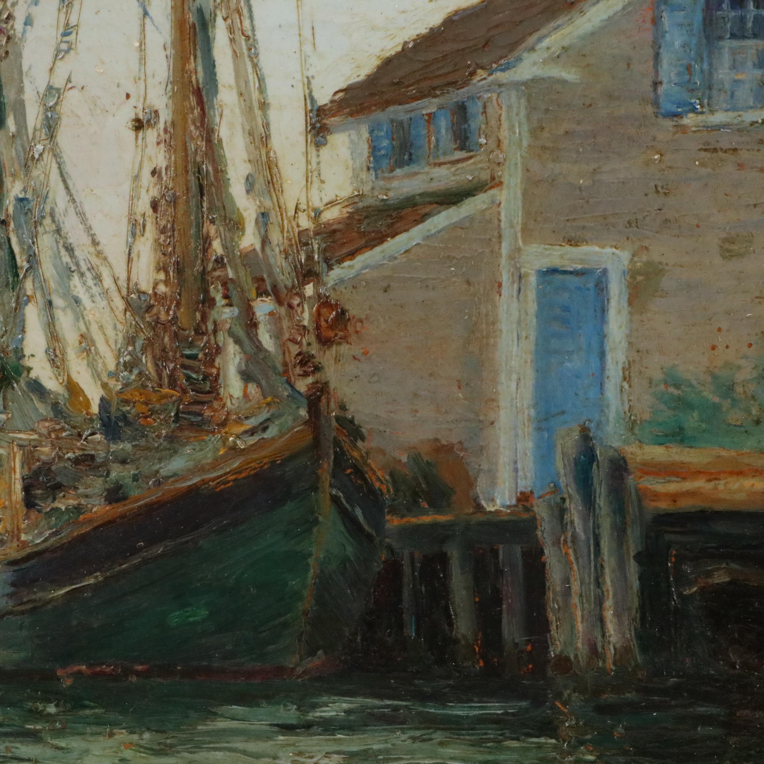 Kenneth Nunamaker Harbor Scene Oil Painting | EBTH