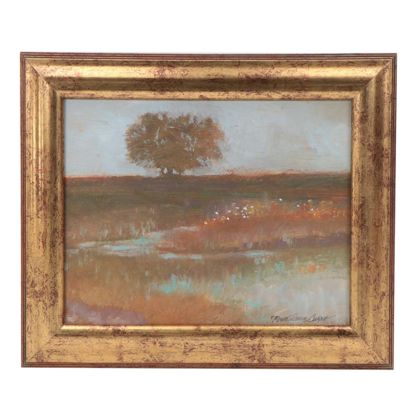 Robert Riddle-Baker Landscape Acrylic Painting "Late Evening Invite ...