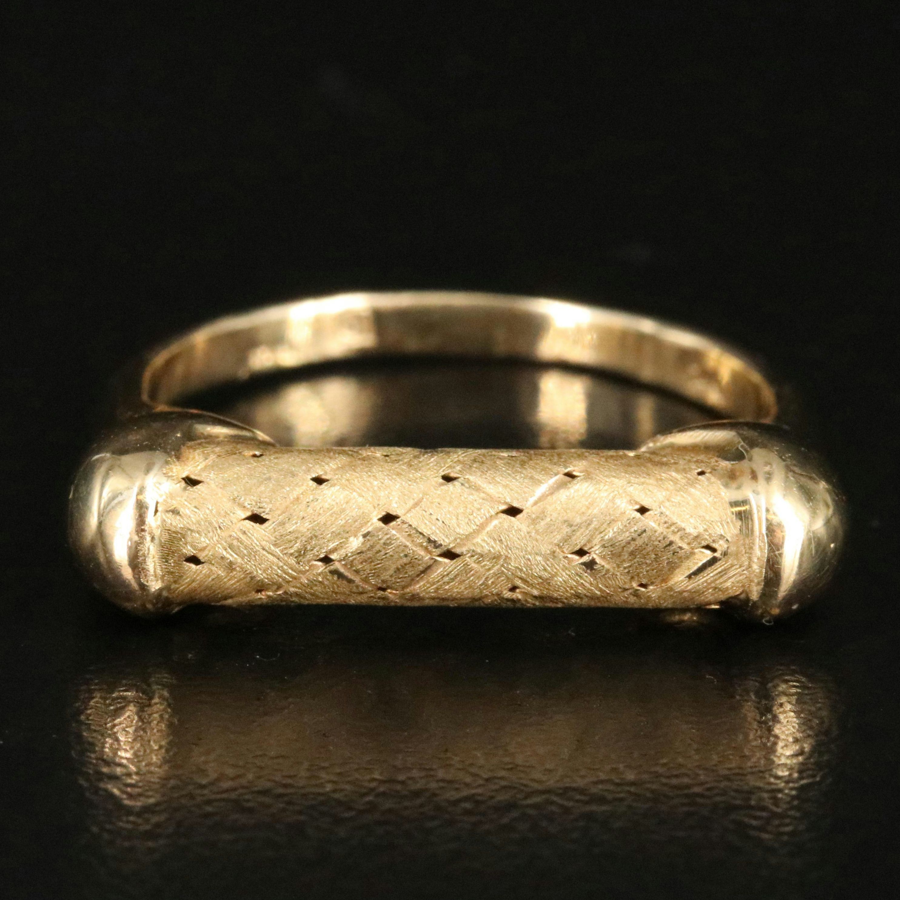 14K Basket Weave Ring | EBTH