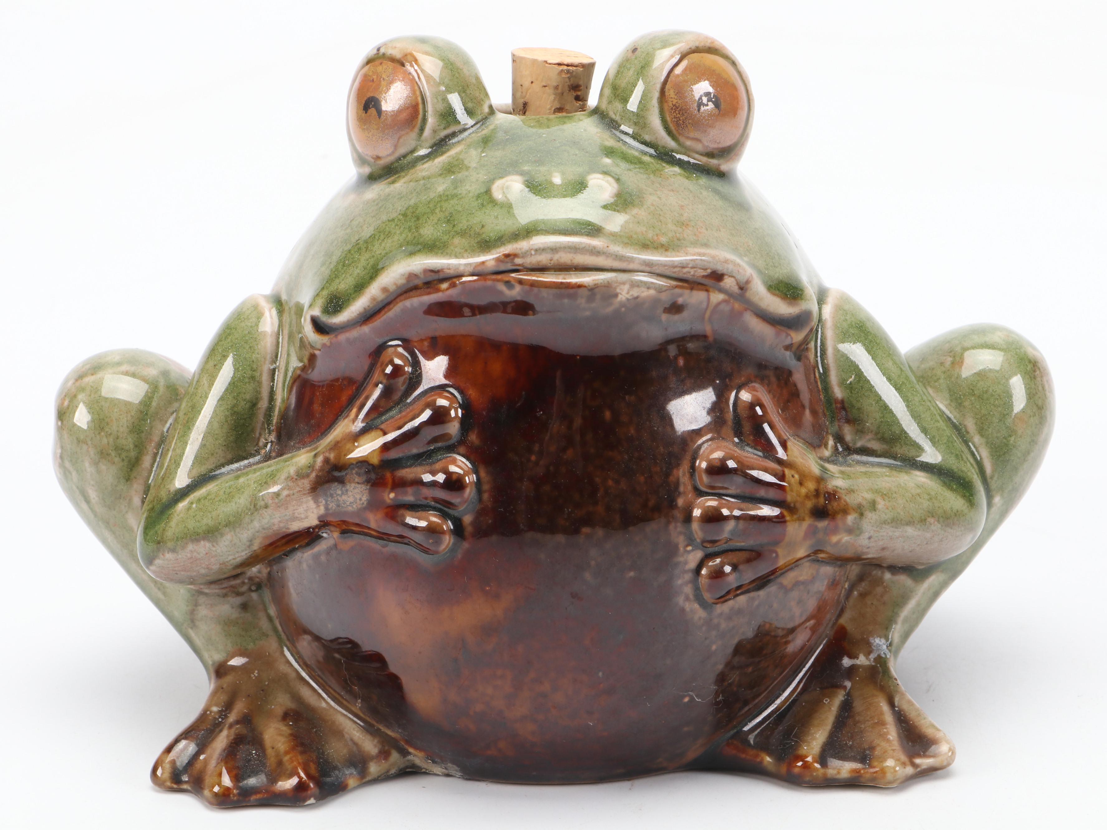 Shimmer Glazed Ceramic Frog Jug | EBTH