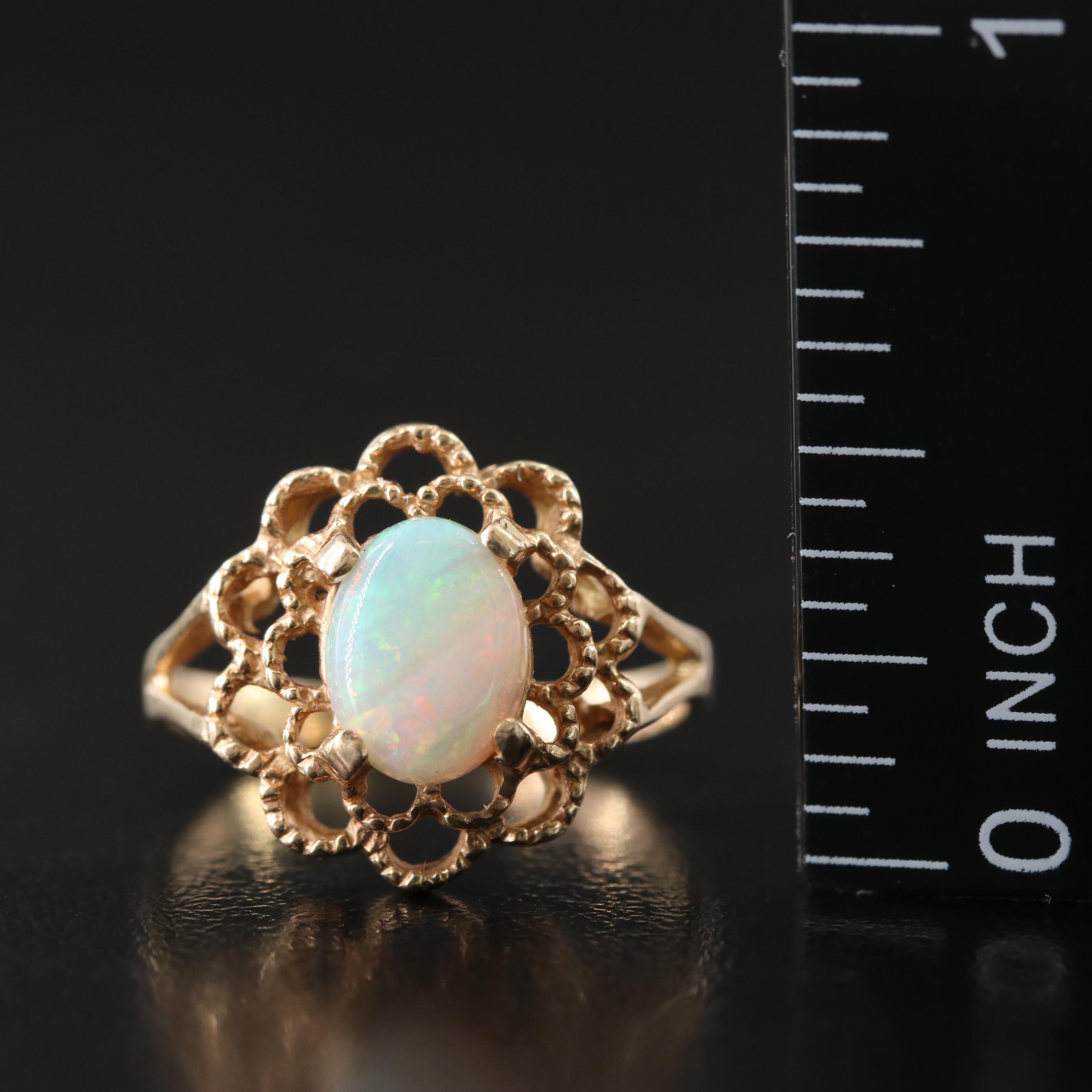 10K Opal Filigree Ring | EBTH