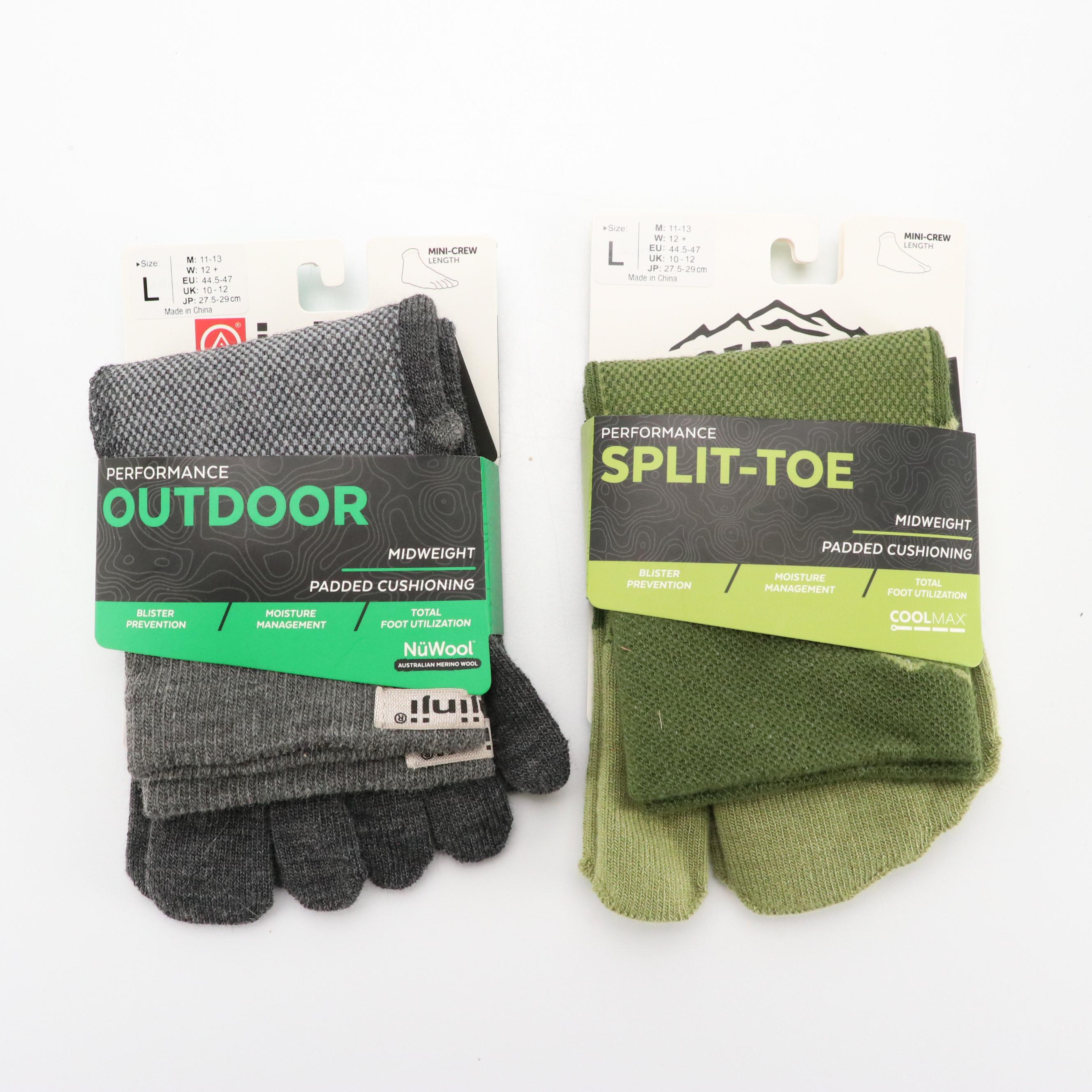 Men's Bedrock Vibram Mountain Clogs, Split-Toe Socks w/ Other Wool ...