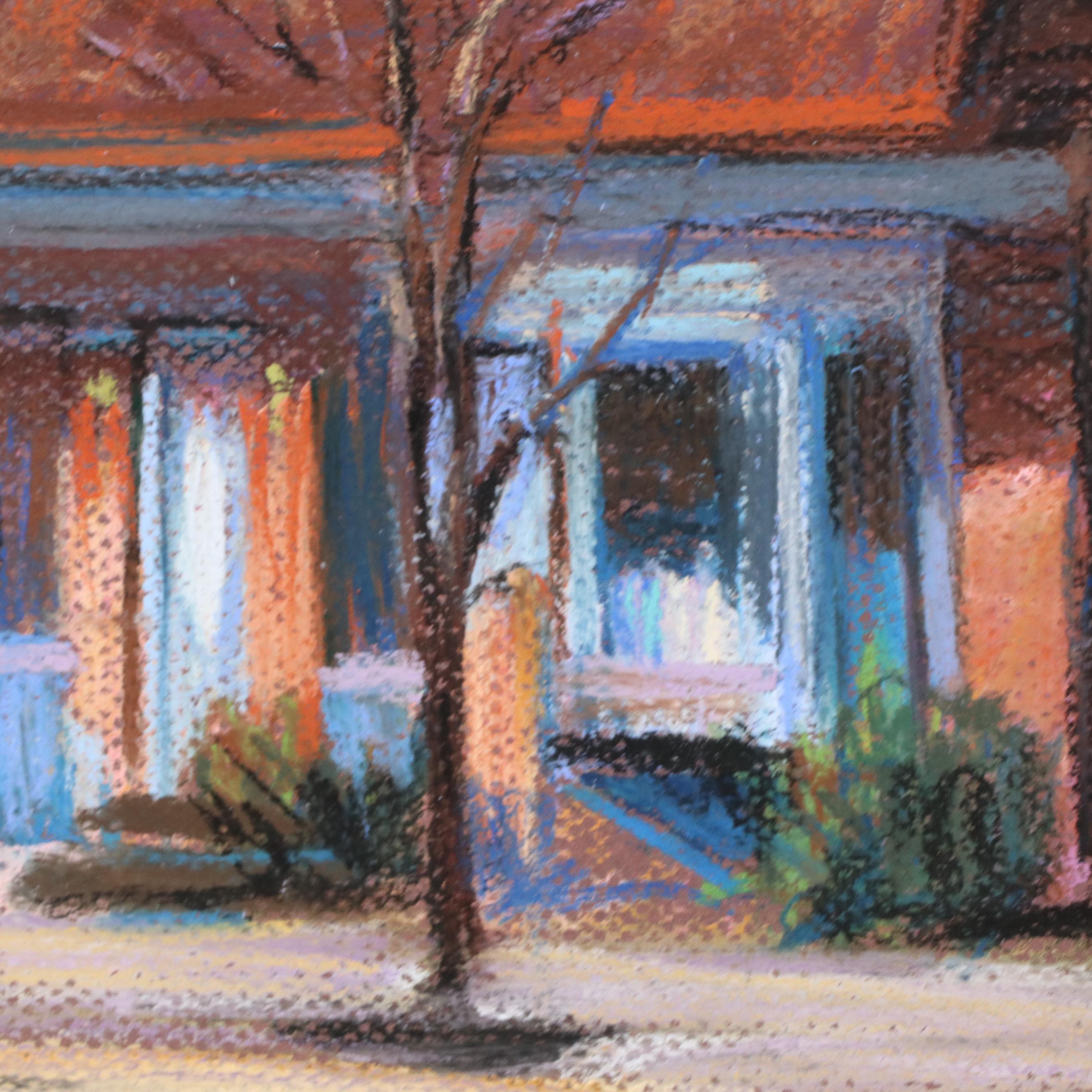 David Mueller Cityscape Pastel Drawing, 1992 | EBTH