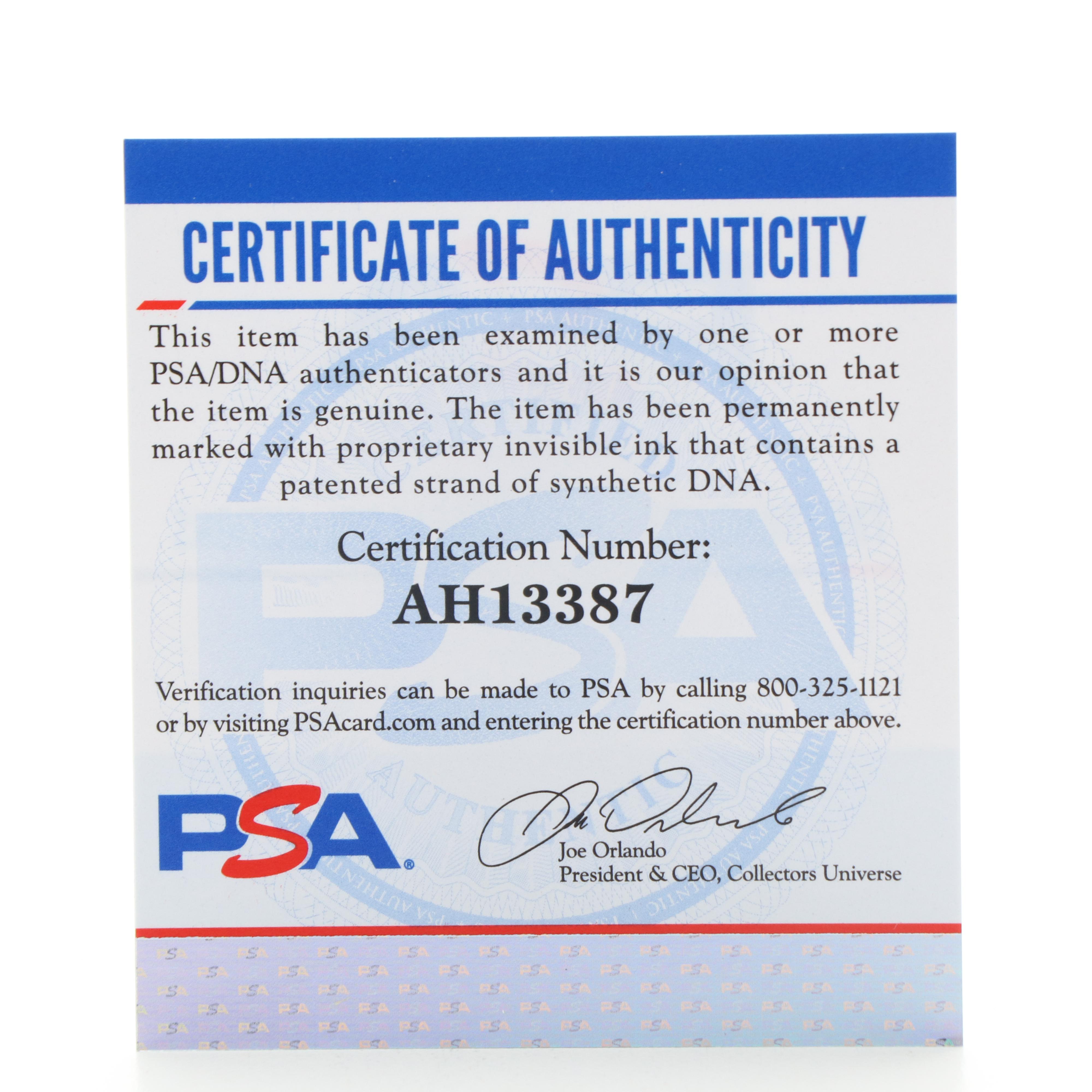 Ron Turcotte Signed Print Featuring Secretariat in Matted Frame, PSA | EBTH