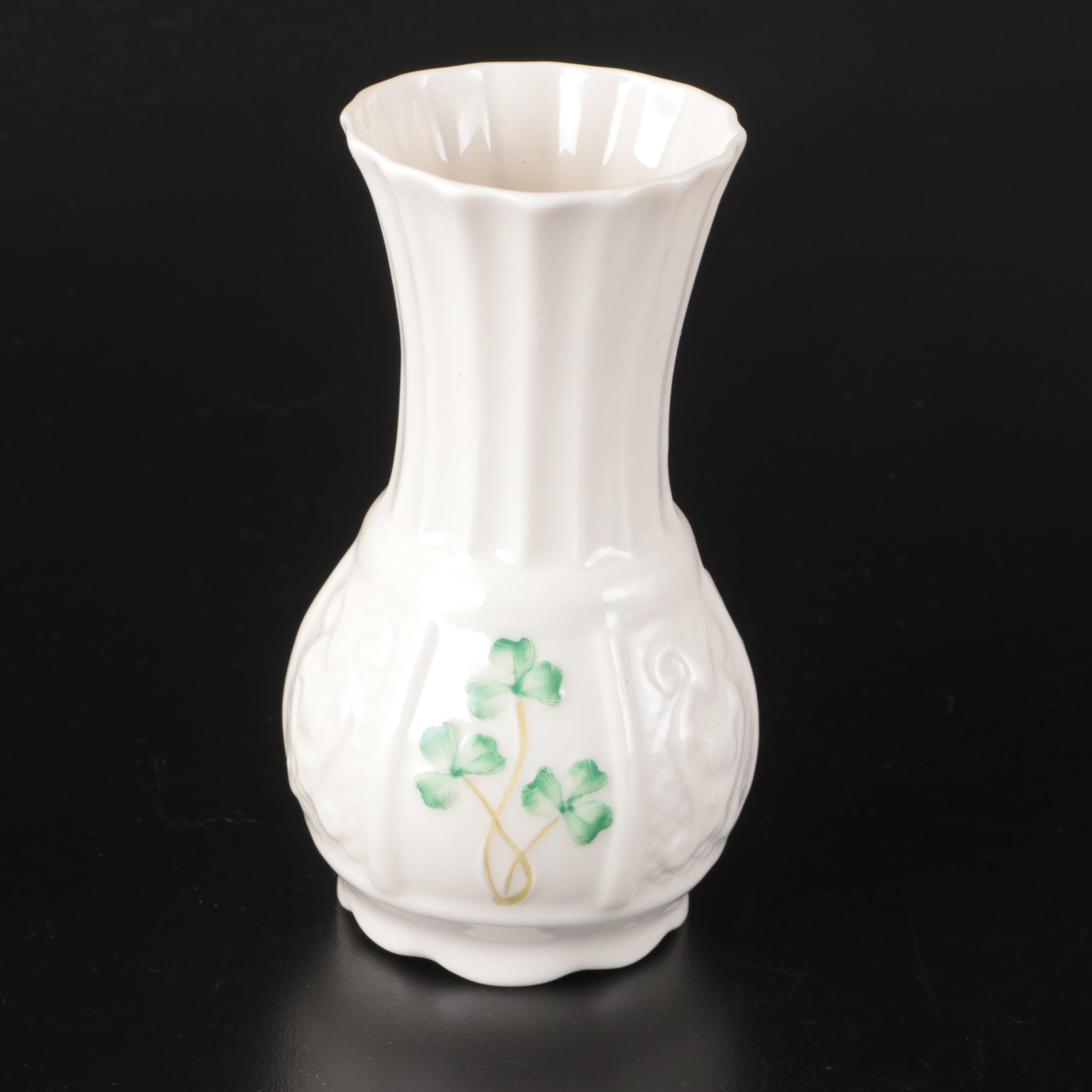 Belleek "Shamrock" Porcelain Vase | EBTH