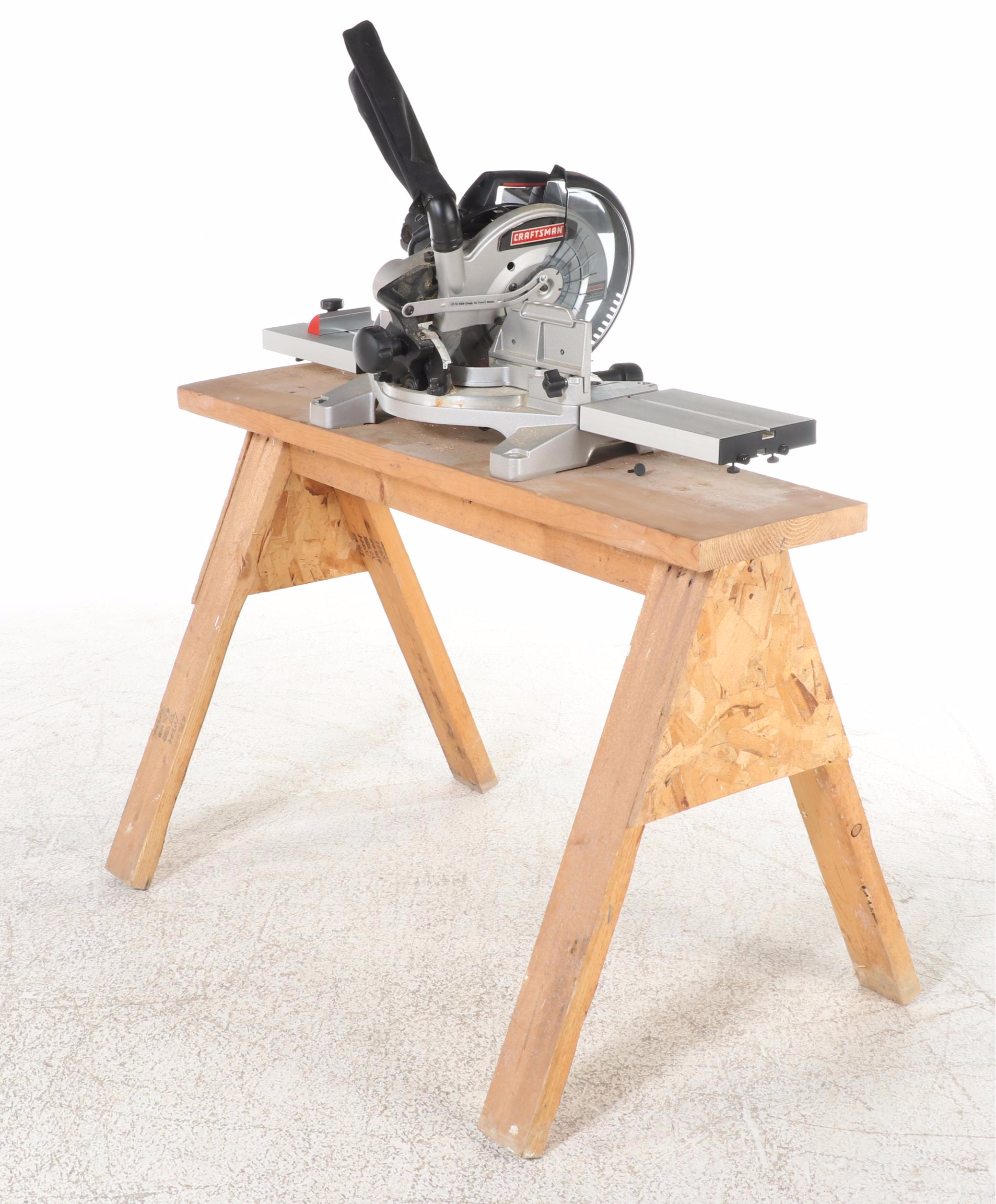 Craftsman 10" Compound Miter Saw with Workbench | EBTH