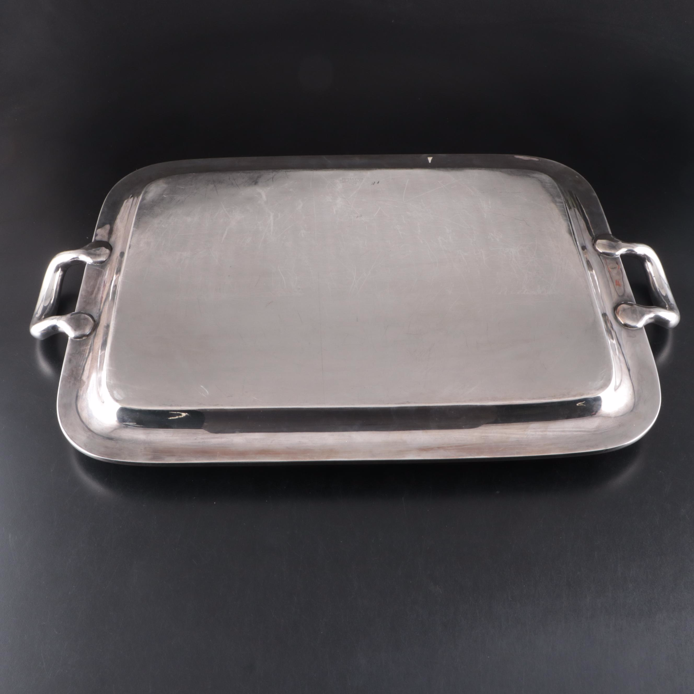Tiffany & Co. Silver Plate Handled Serving Tray | EBTH