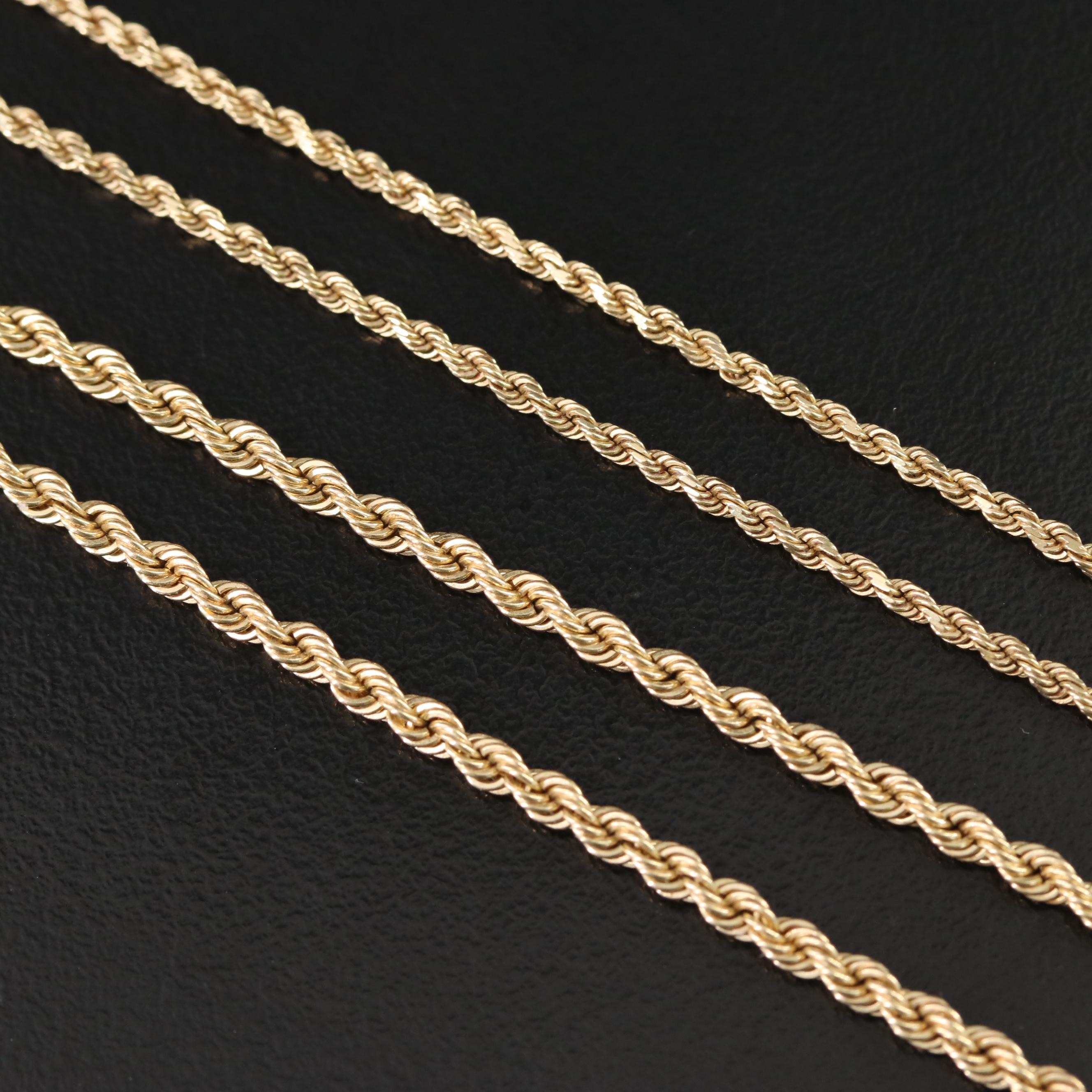 14K Braided Rope Necklaces | EBTH