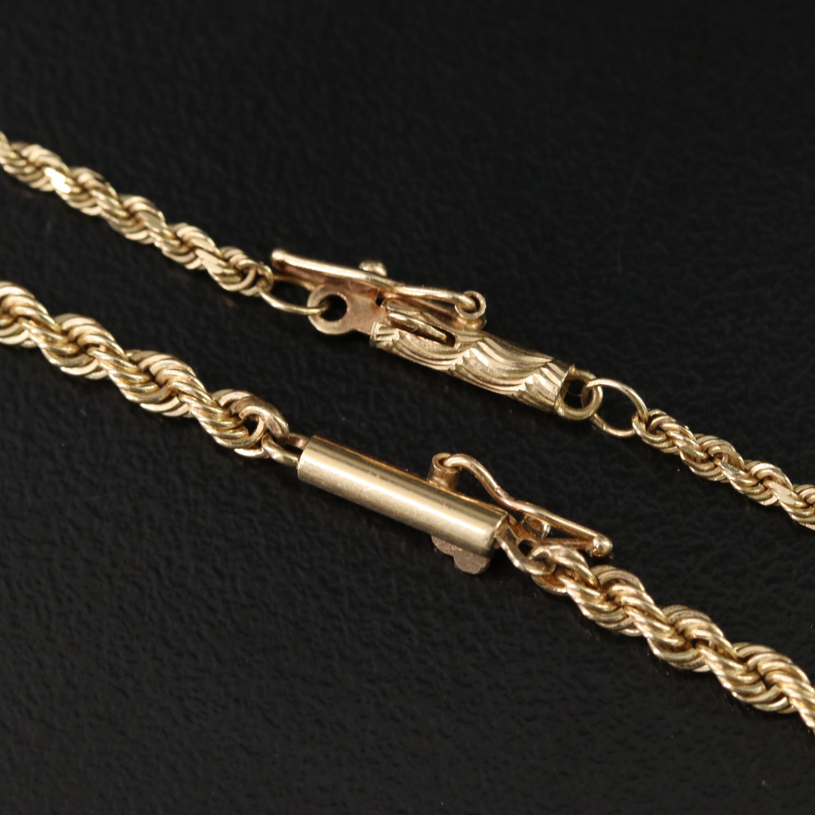 14K Braided Rope Necklaces | EBTH