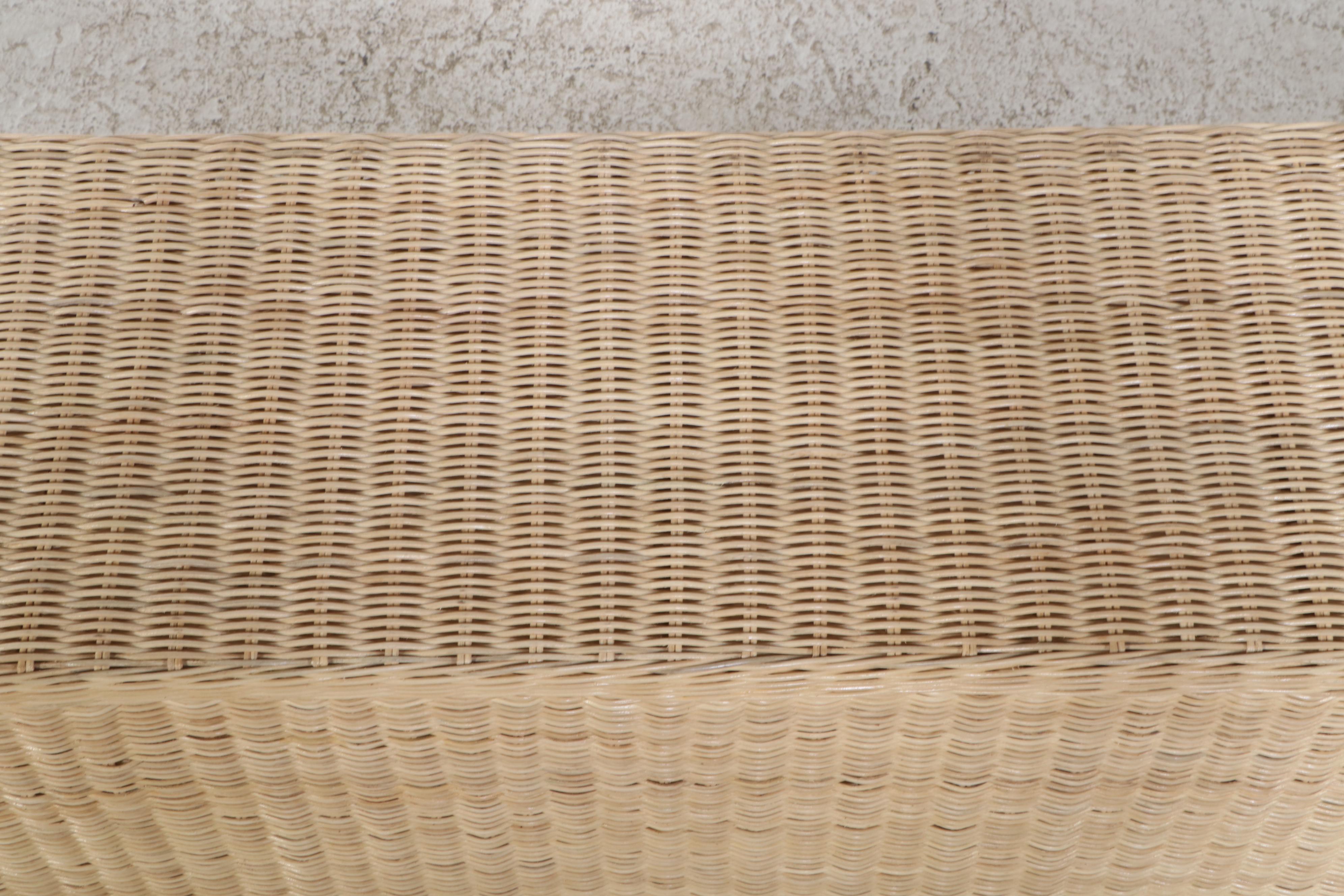 Scallop Base Wicker Console Table | EBTH