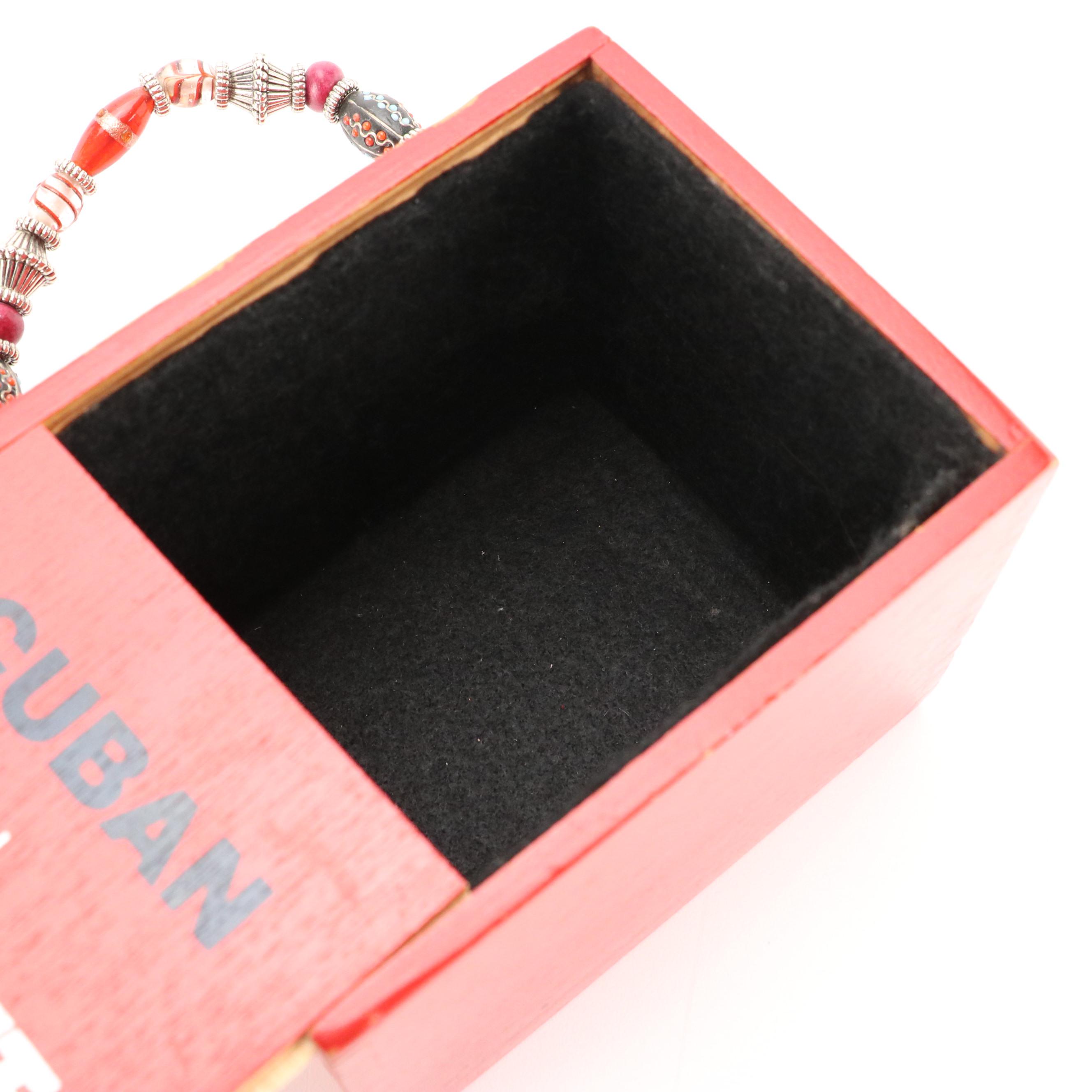 Handmade "Cuban Bullet" and "20 Toro Cameroon" Cigar Box Handbag and ...