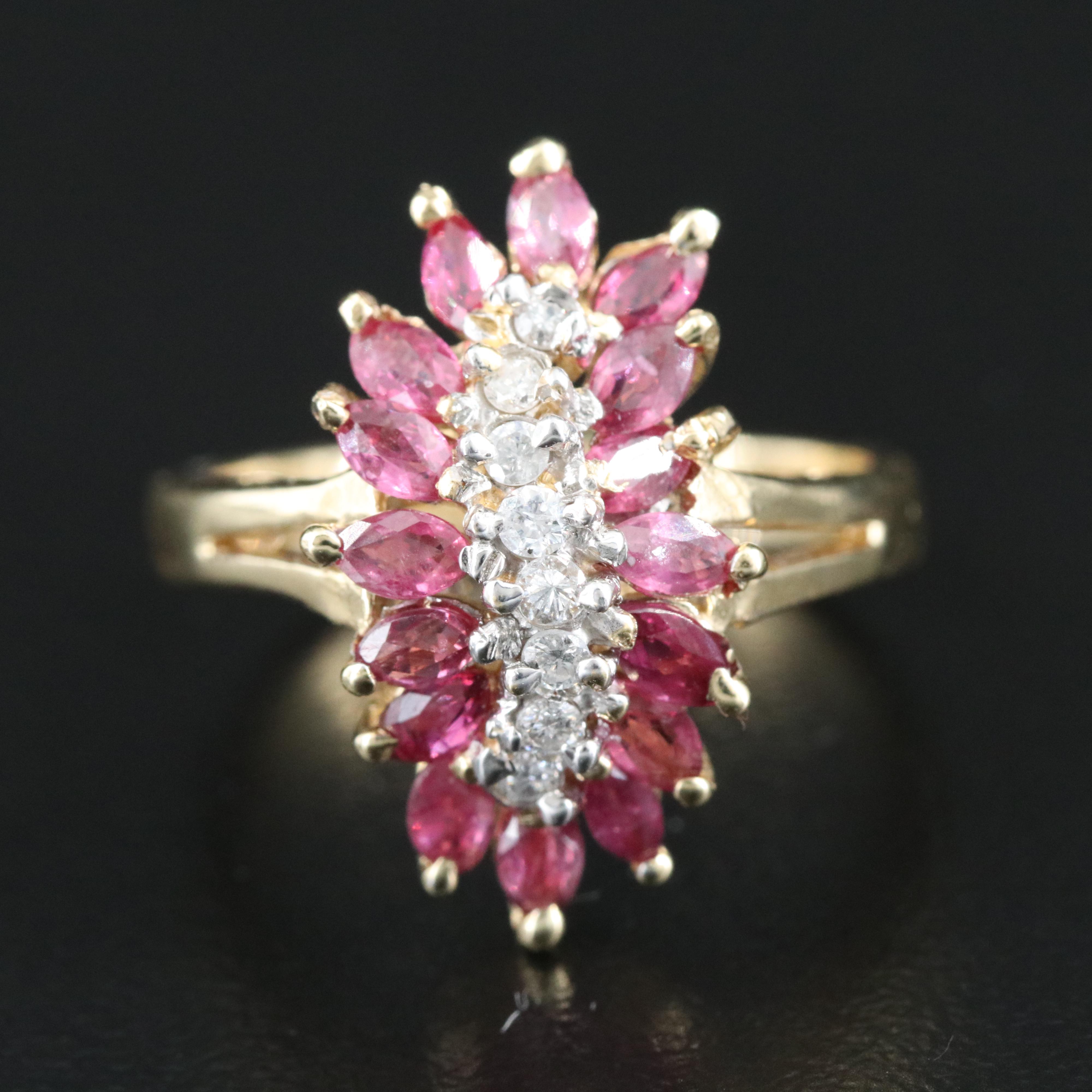 14K Diamond and Ruby Ring | EBTH