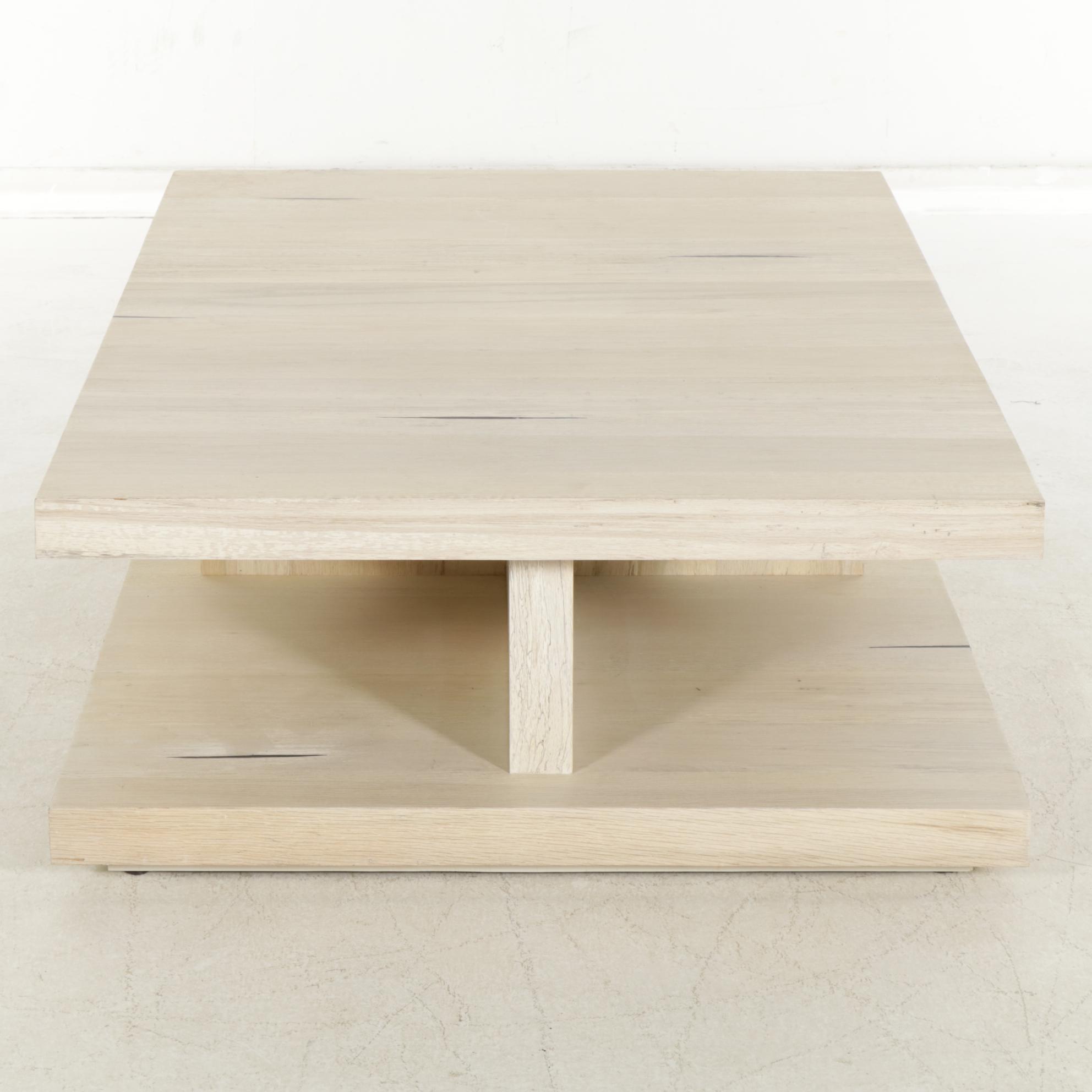 Arhaus "Leandro" Spalted Oak Coffee Table | EBTH