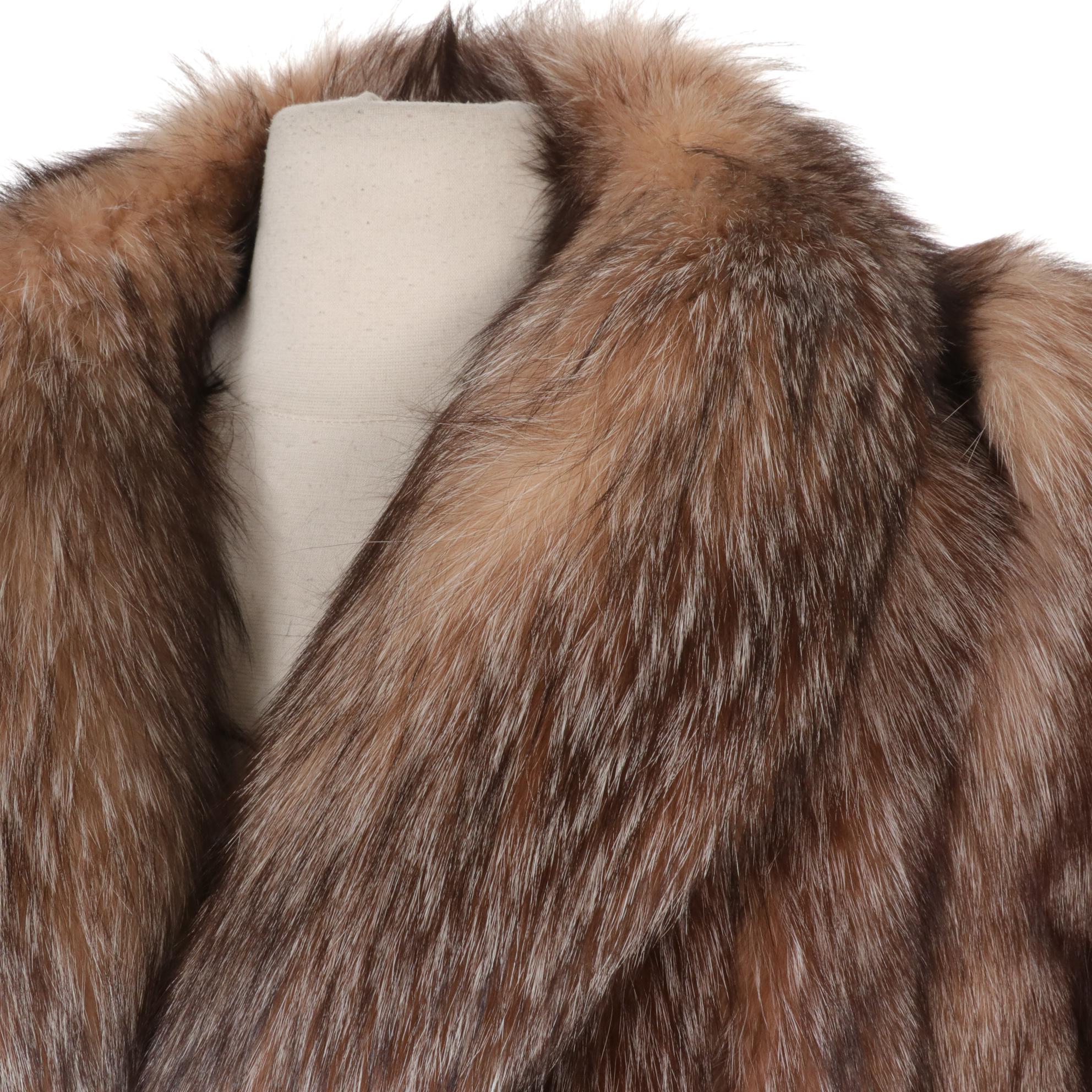Crystal Fox Fur Jacket by John Tauben | EBTH