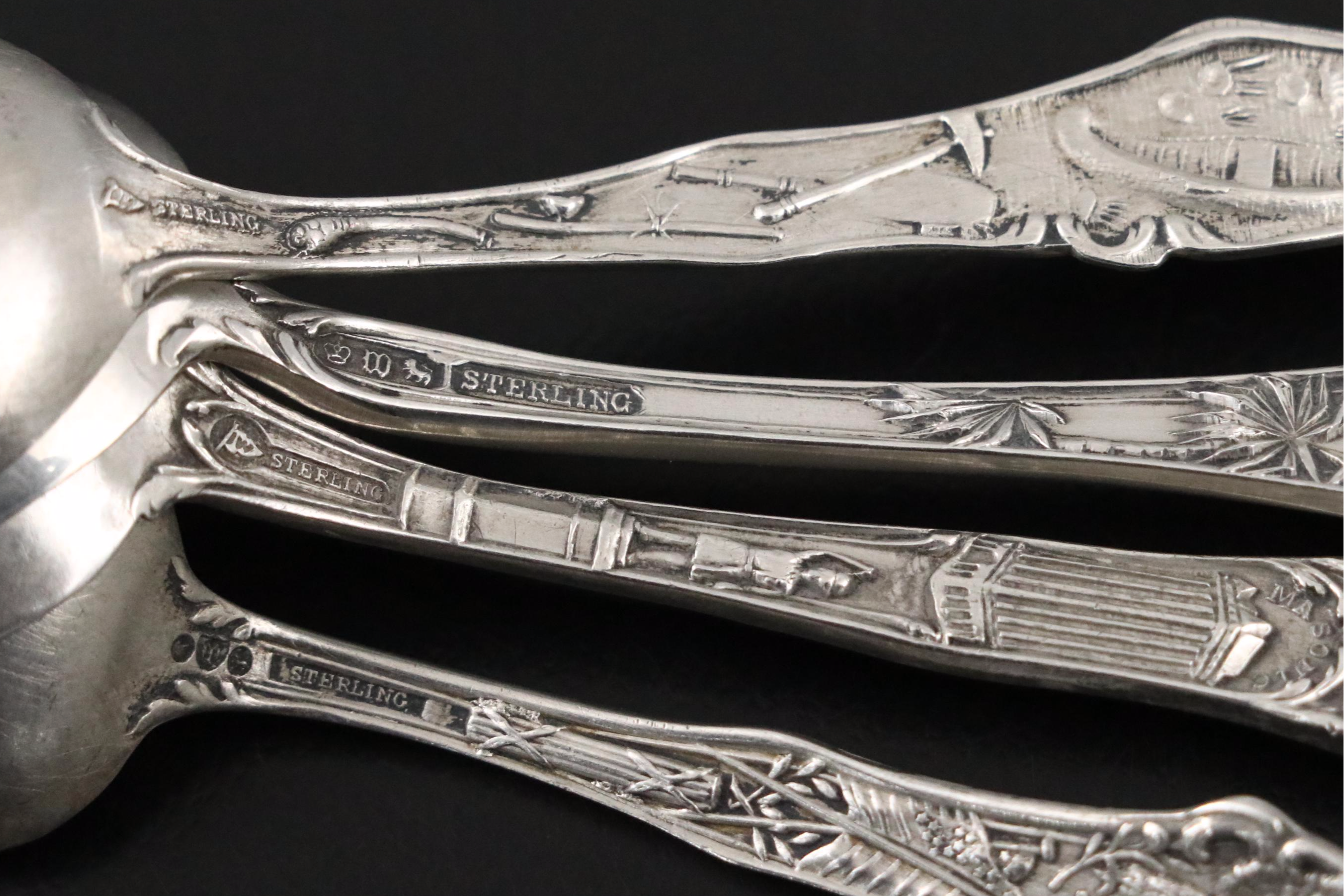 Watson Sterling Silver and Other Souvenir Spoons | EBTH