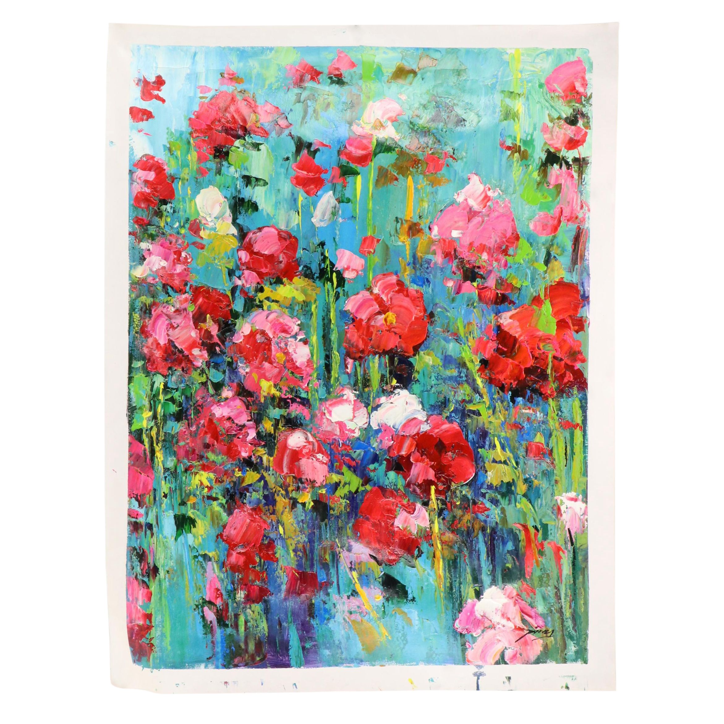 Ping Floral Oil Painting, 21st Century | EBTH