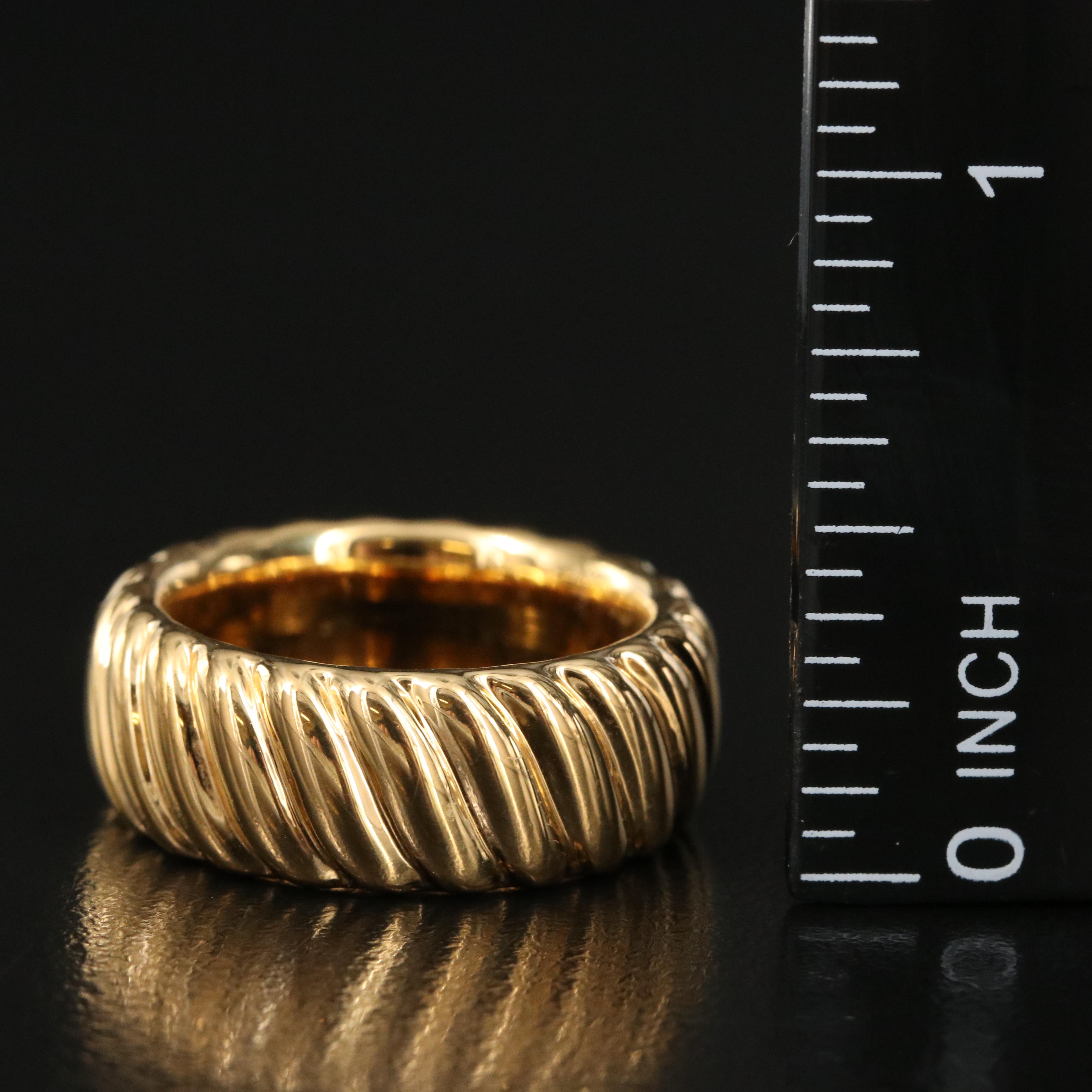 Italian Milor 14K Fluted Band | EBTH