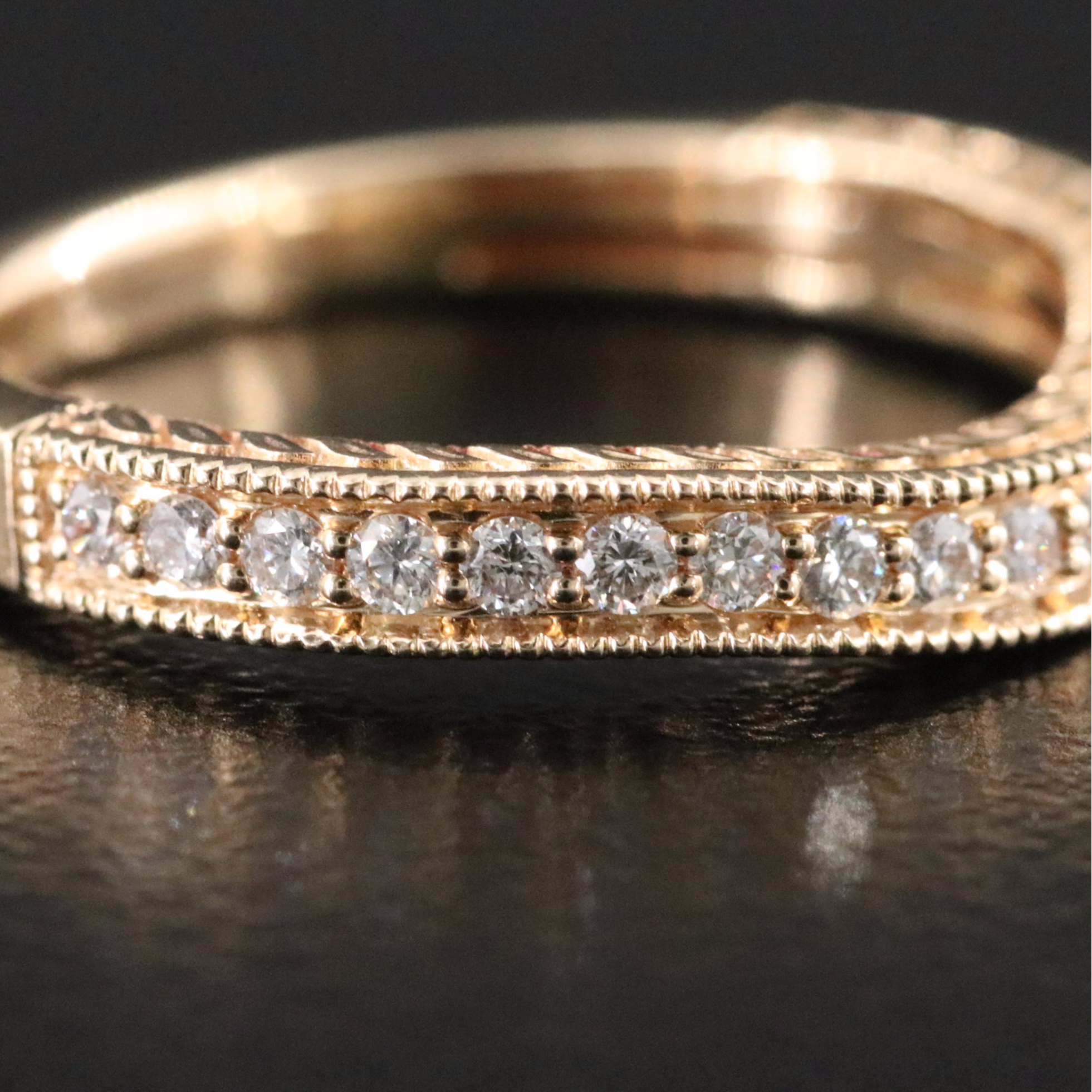 14K 0.32 CTW Diamond Contour Band | EBTH