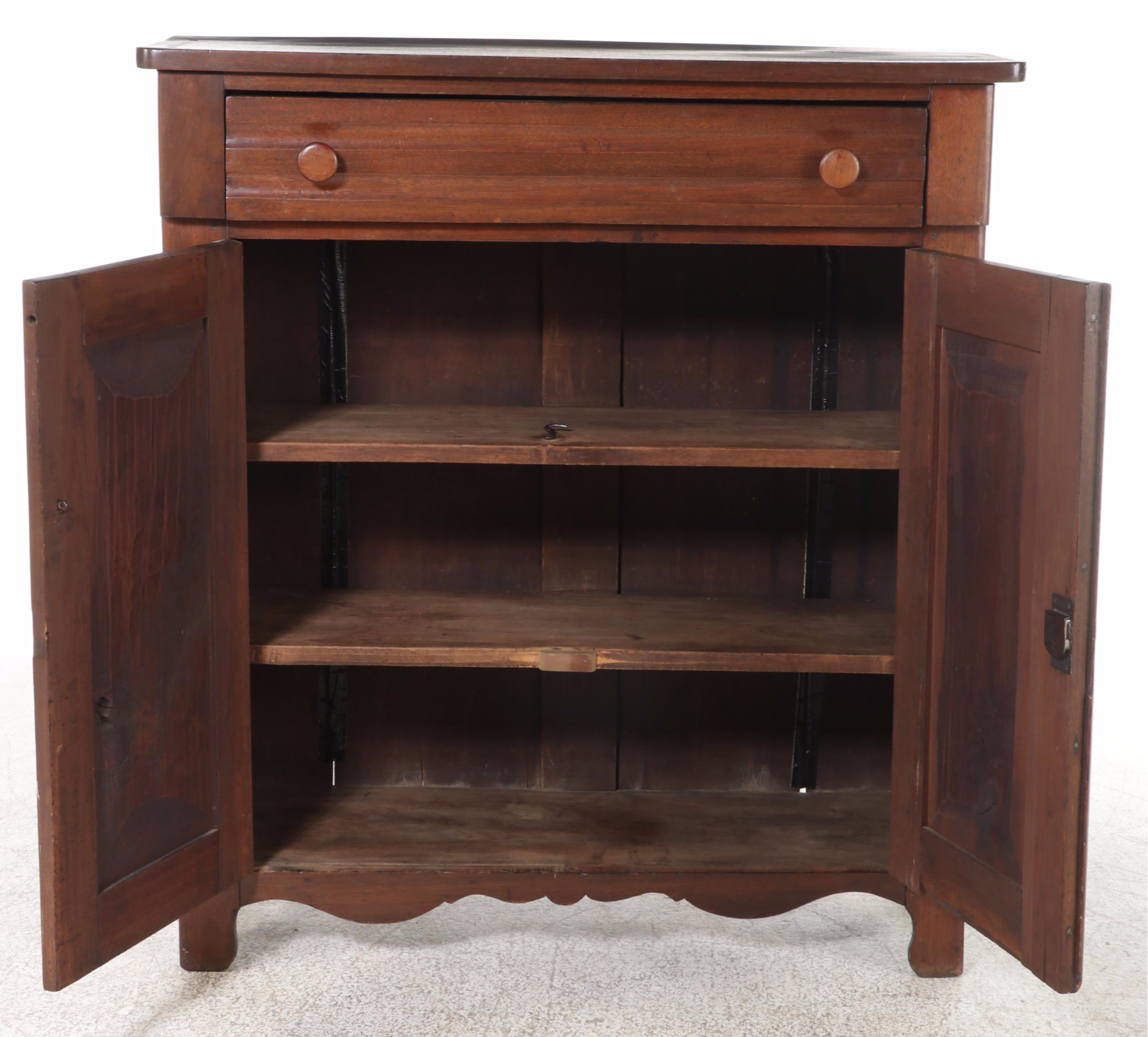 American Primitive Walnut Jelly Cupboard, 19th Century | EBTH